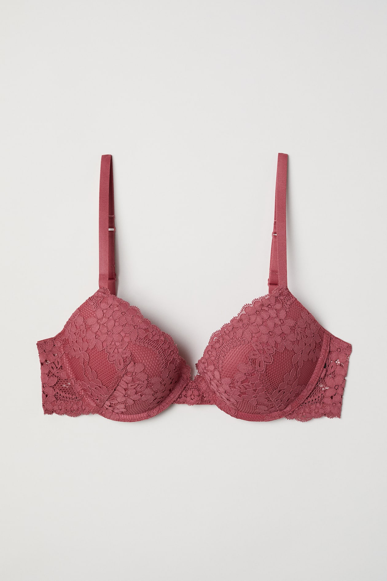 Lace push-up bra - Rust pink - Ladies | H&M GB