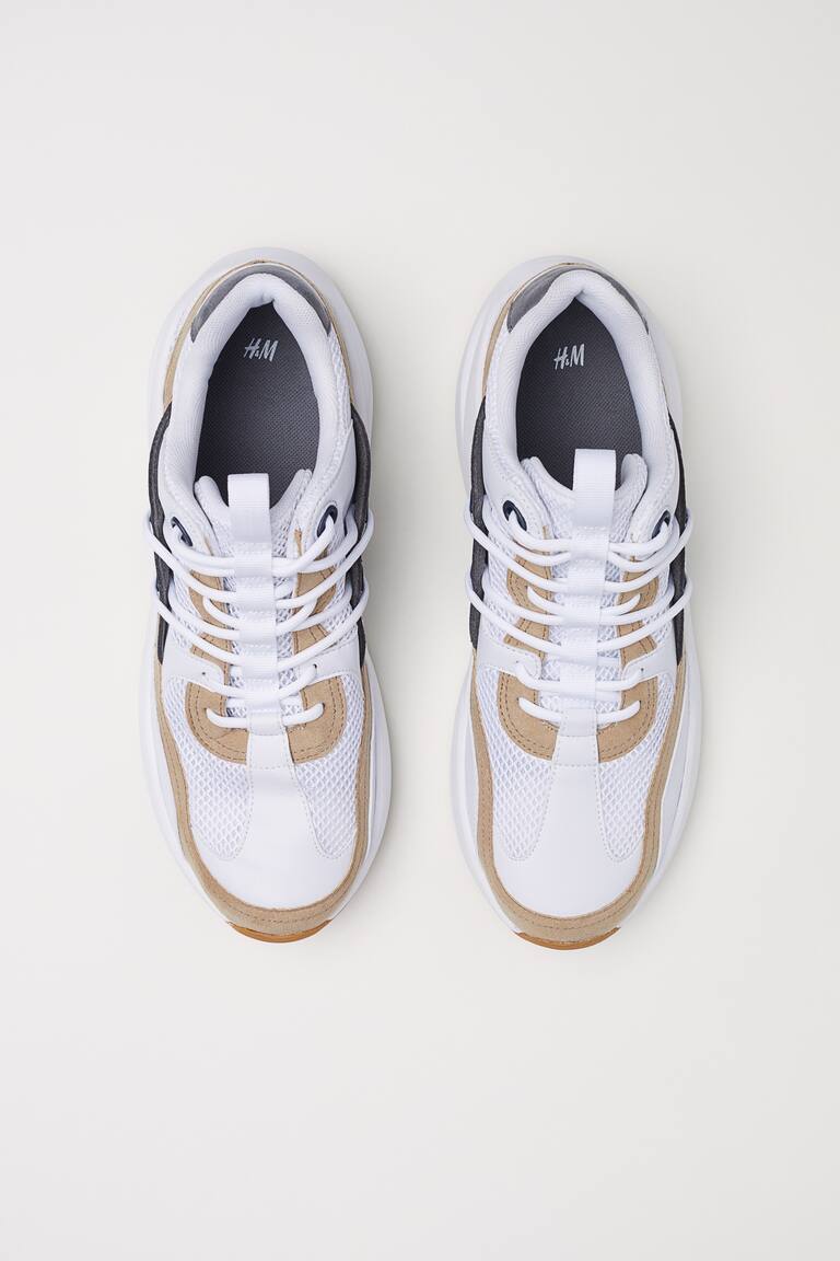 Mesh trainers - White/Beige - Men | H&M GB