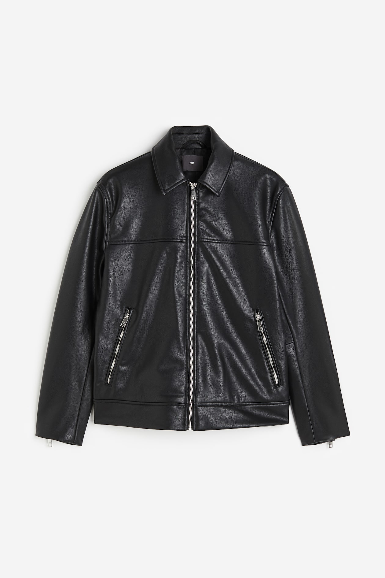 Regular Fit Coated Jacket - Black - Men | H&M US