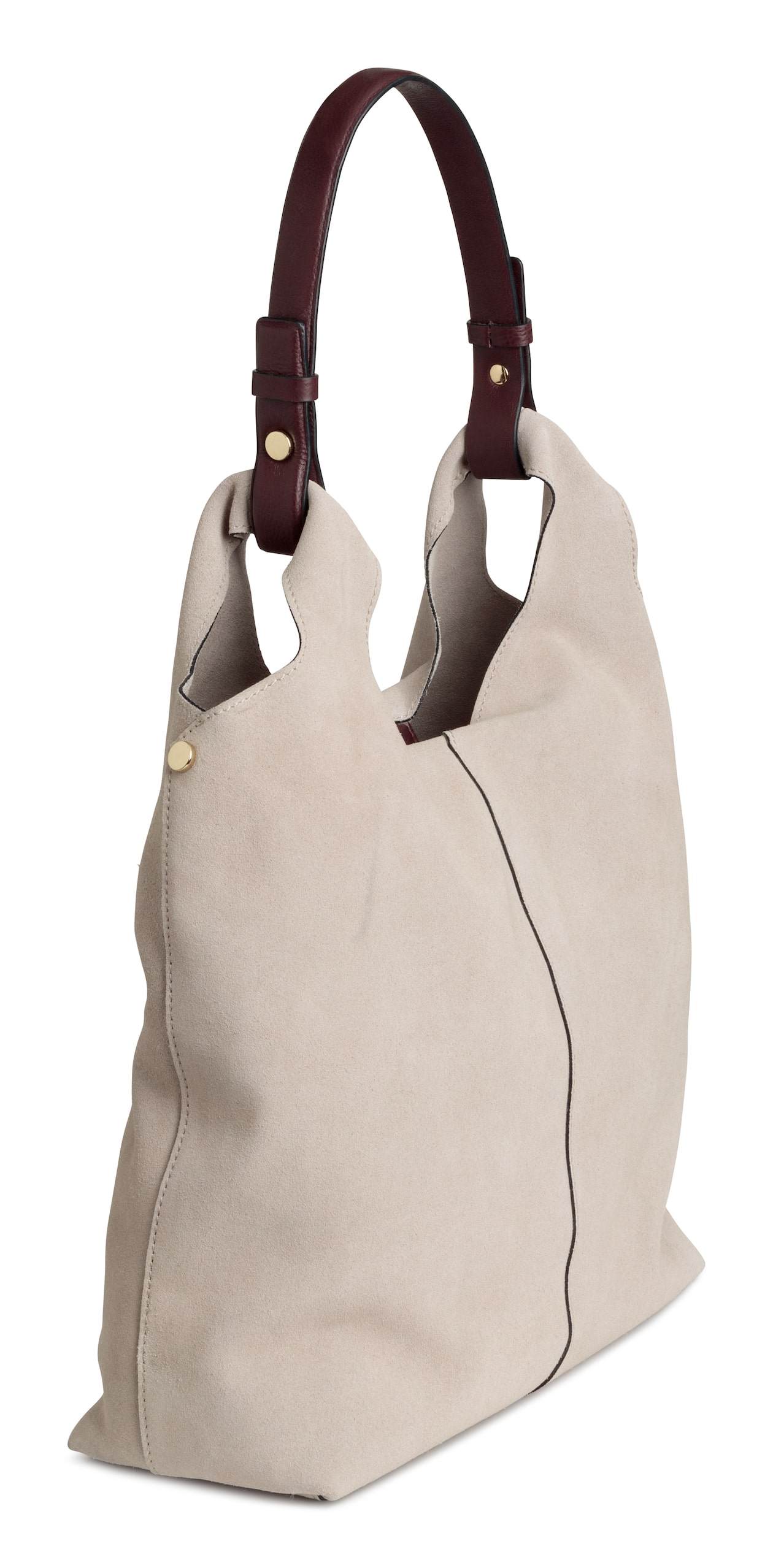 Suede hobo bag - Light beige - Ladies | H&M GB