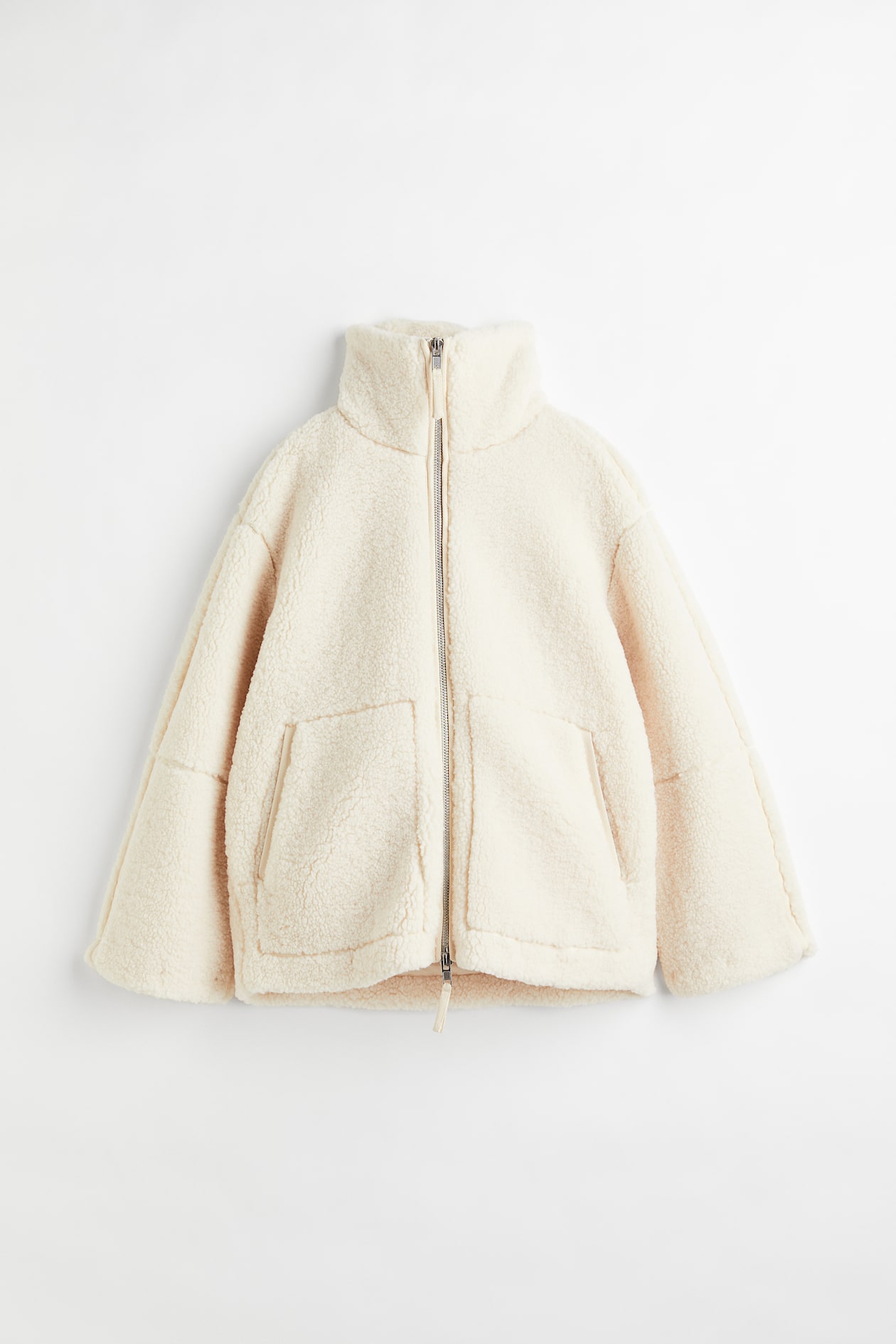 Women's Cream Teddy jacket | H&M GB