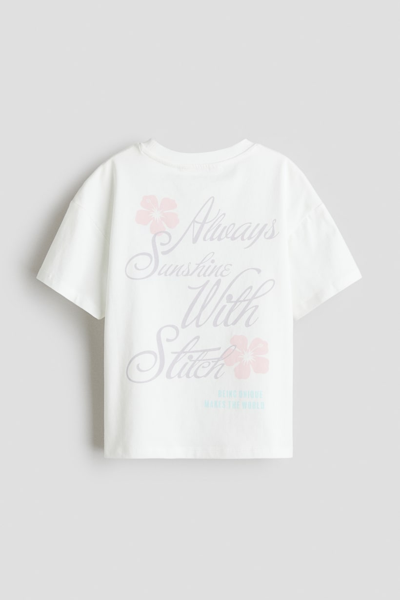 White/Lilo & Stitch Printed Cotton T-Shirt for kids | H&M CA
