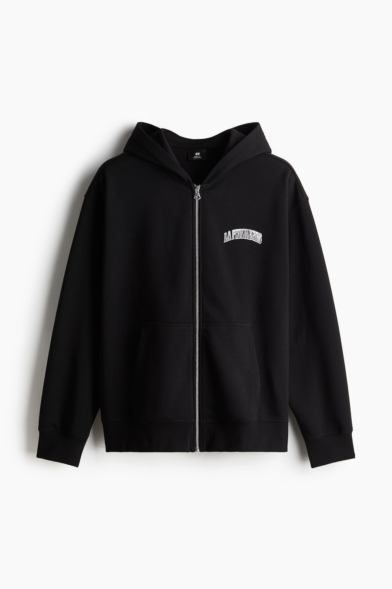 Men’s Black/LA Privileges Relaxed Fit Zip-through hoodie | H&M IN