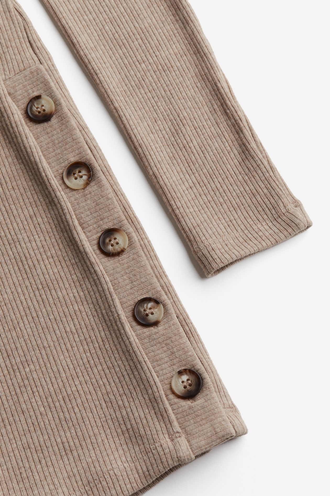 Women's Light beige melange MAMA Ribbed Top | H&M US