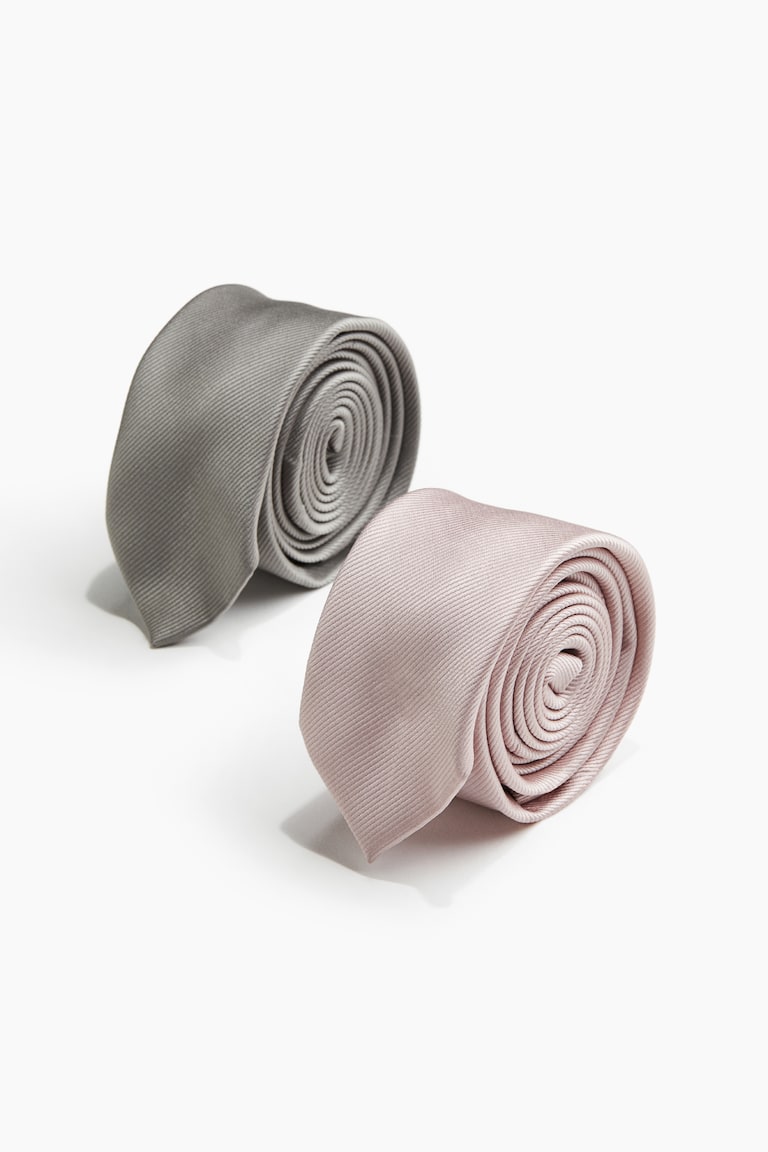 2-pack Ties - Pink/gray - Men | H&M US