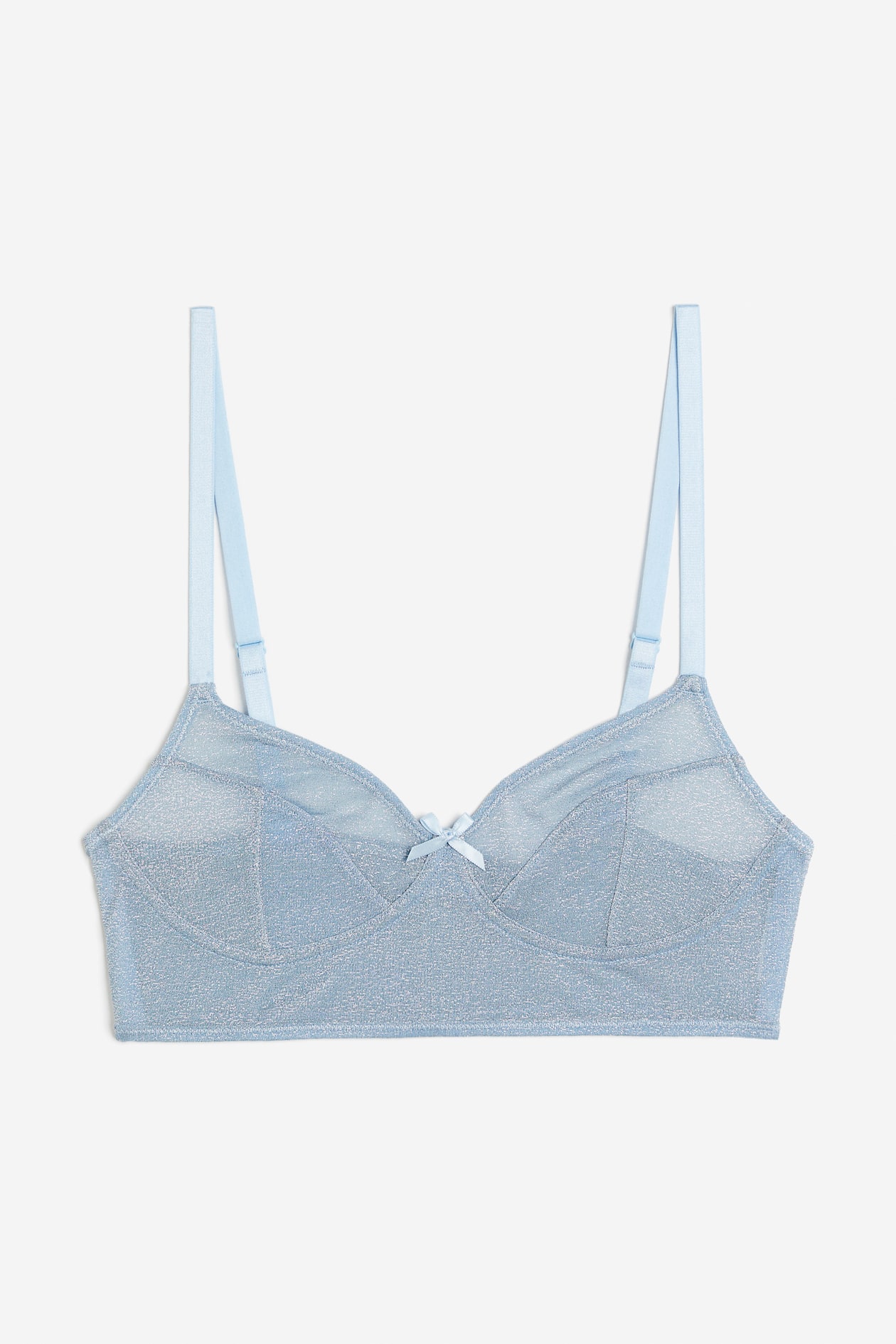 Soft-cup Mesh Bra - Light blue - Ladies | H&M US