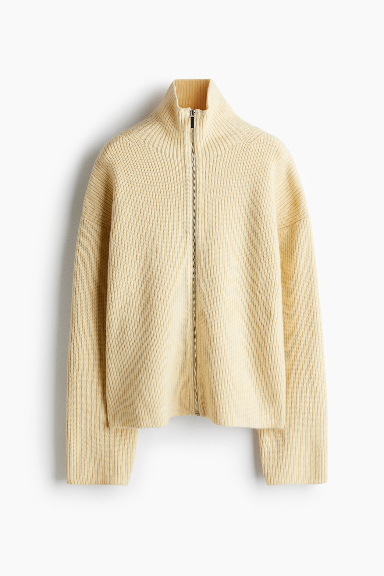 Women's Light yellow Cardigan with Zipper | H&M US
