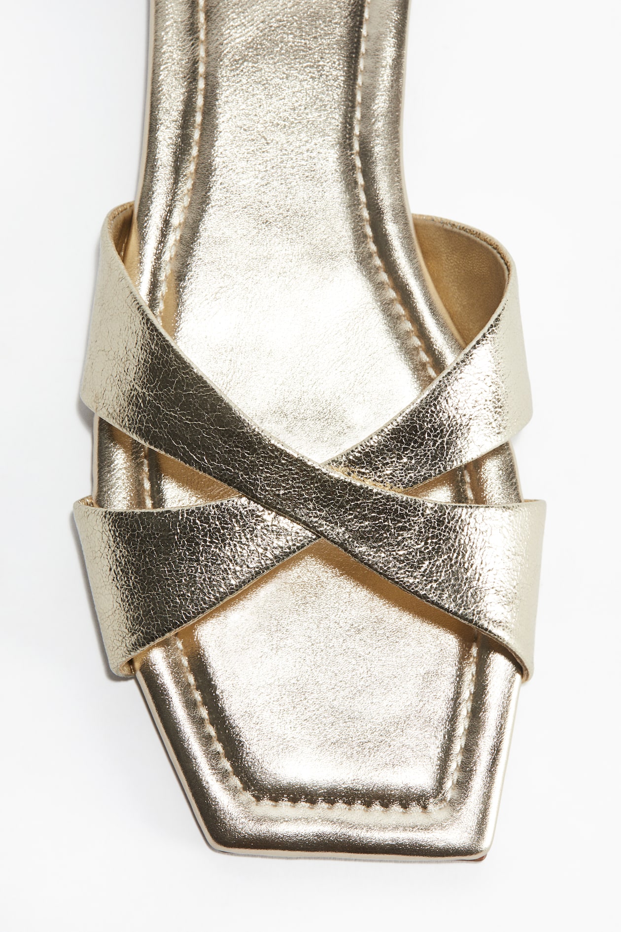Women's Gold-colored Crossover-Strap Sandals | H&M US