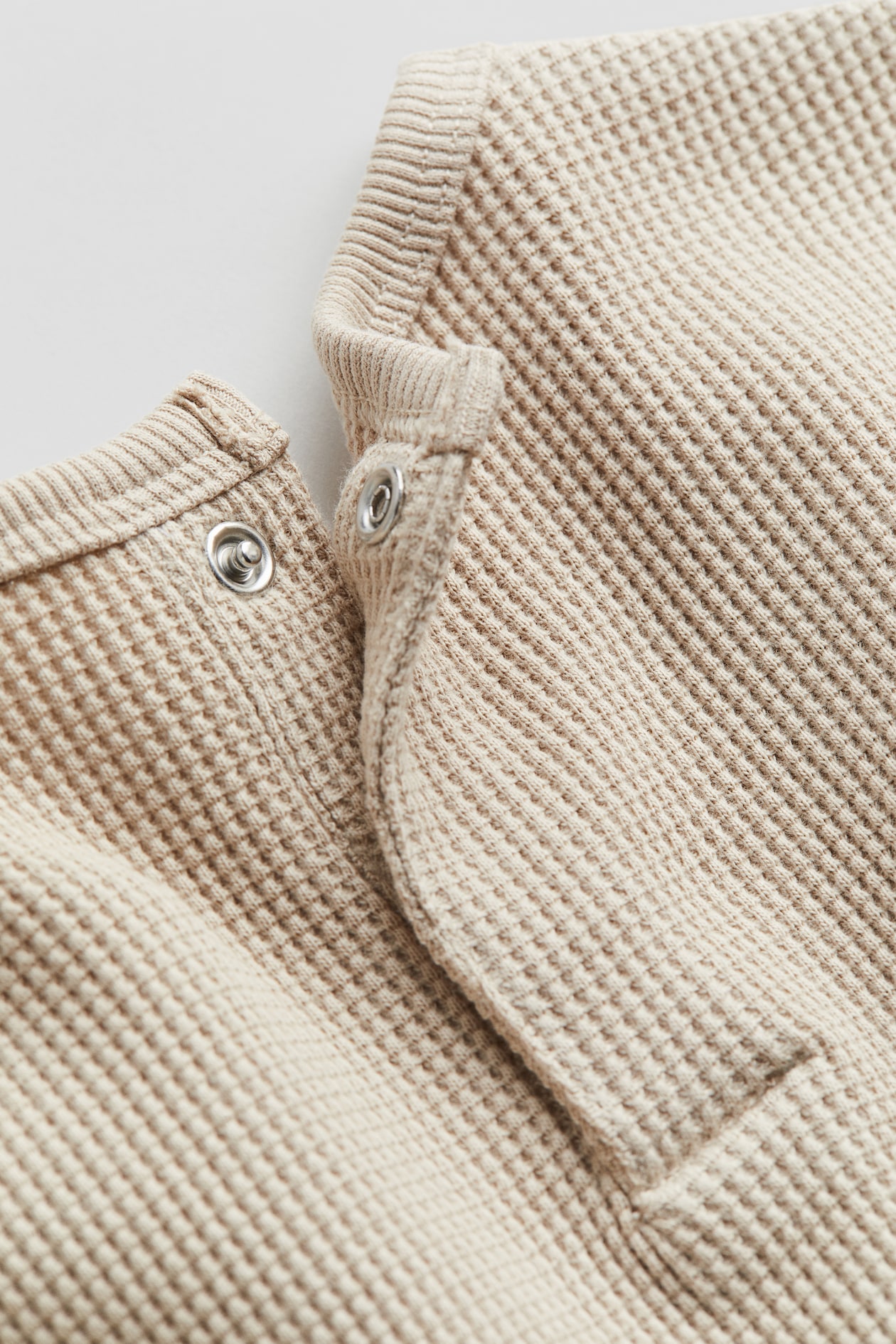 2-piece Waffled Cotton Set - Light beige - Kids | H&M US