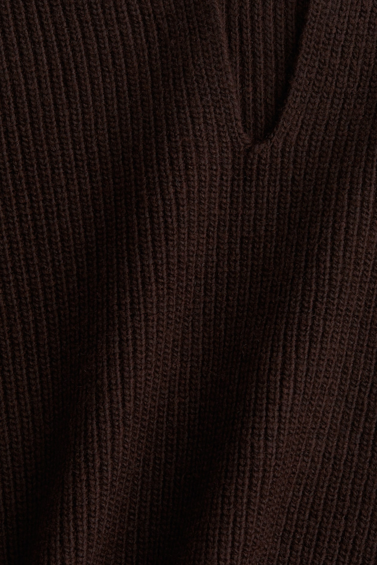 Rib-Knit Sweater with Collar - Dark brown - Ladies | H&M US