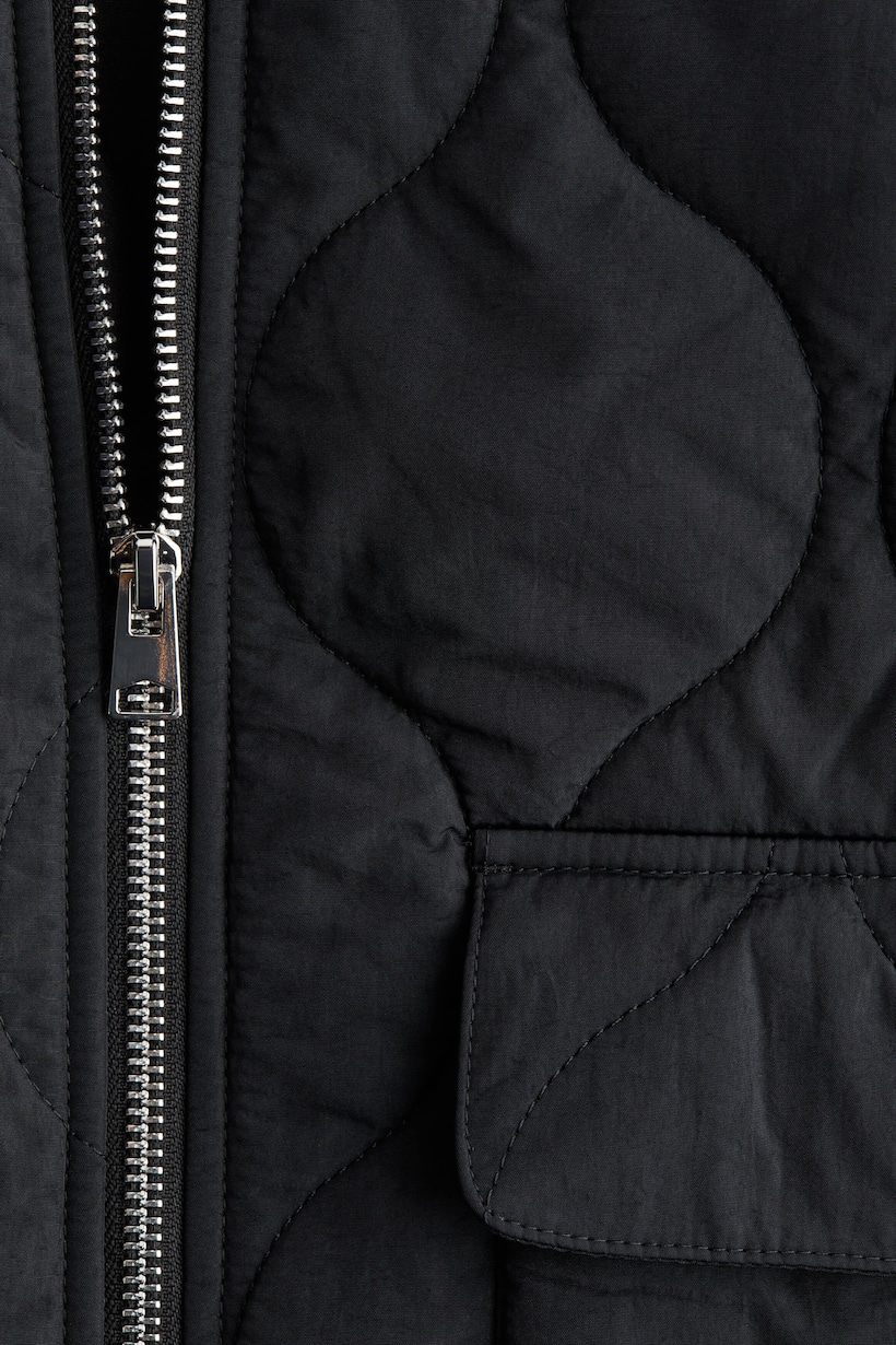 Women's Black Oversized Quilted Jacket | H&M US