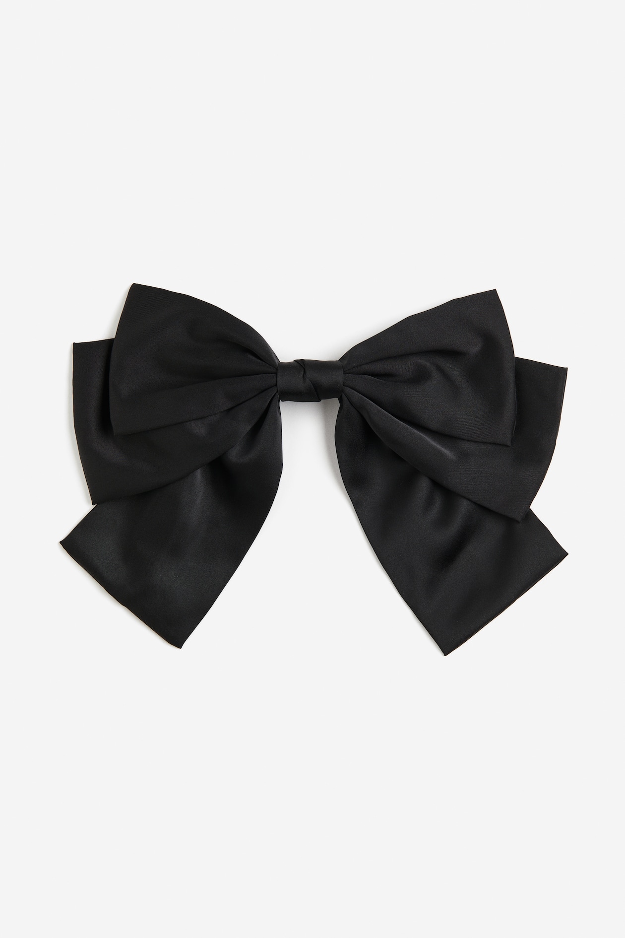 Bow decorated Hair Clip Black Satin Ladies H M GB bow-decorated-hair-clip-black-satin-ladies-h-m-gb