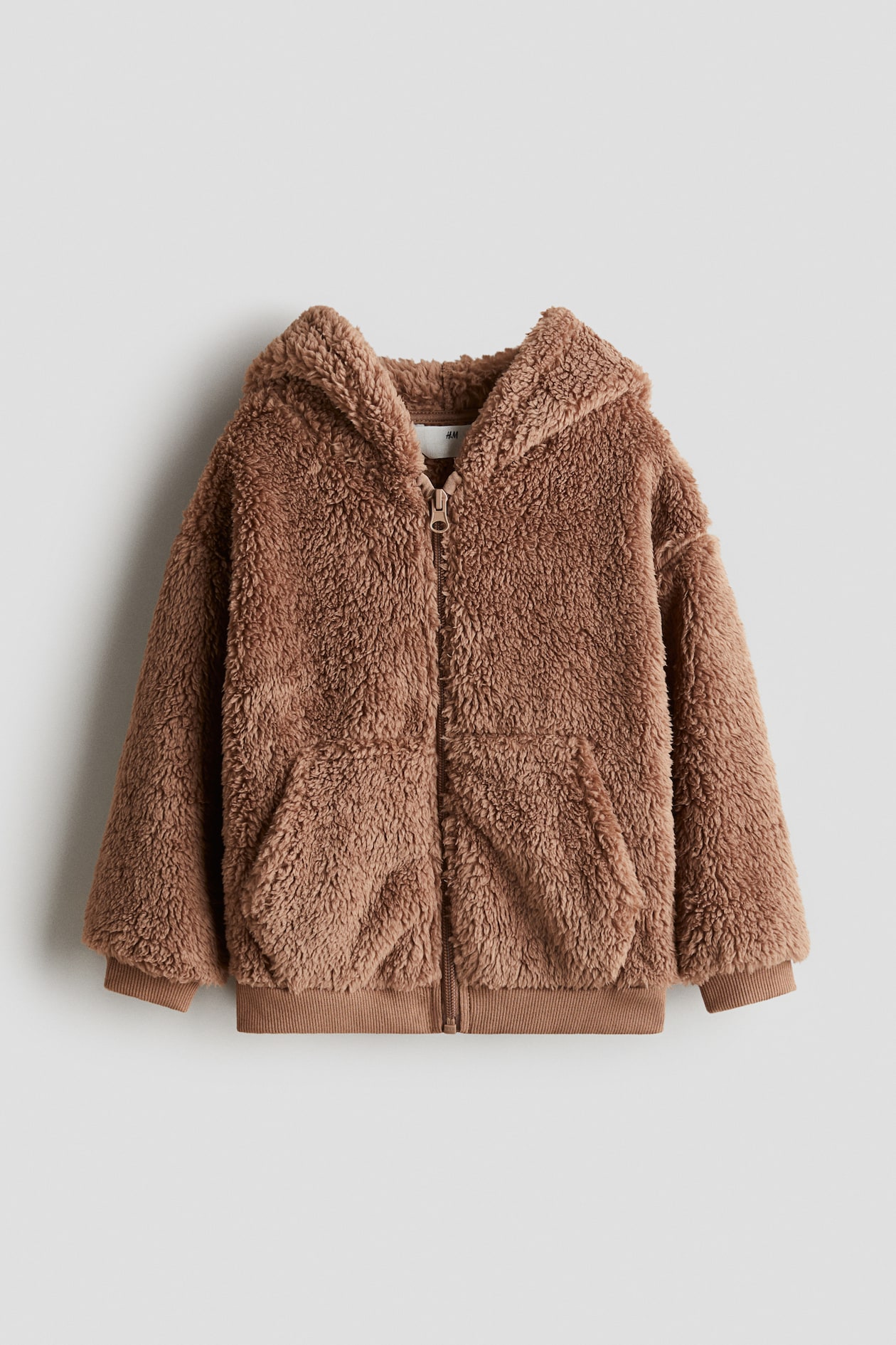 Sudadera con zíper en peluche - Café - Kids | H&M MX