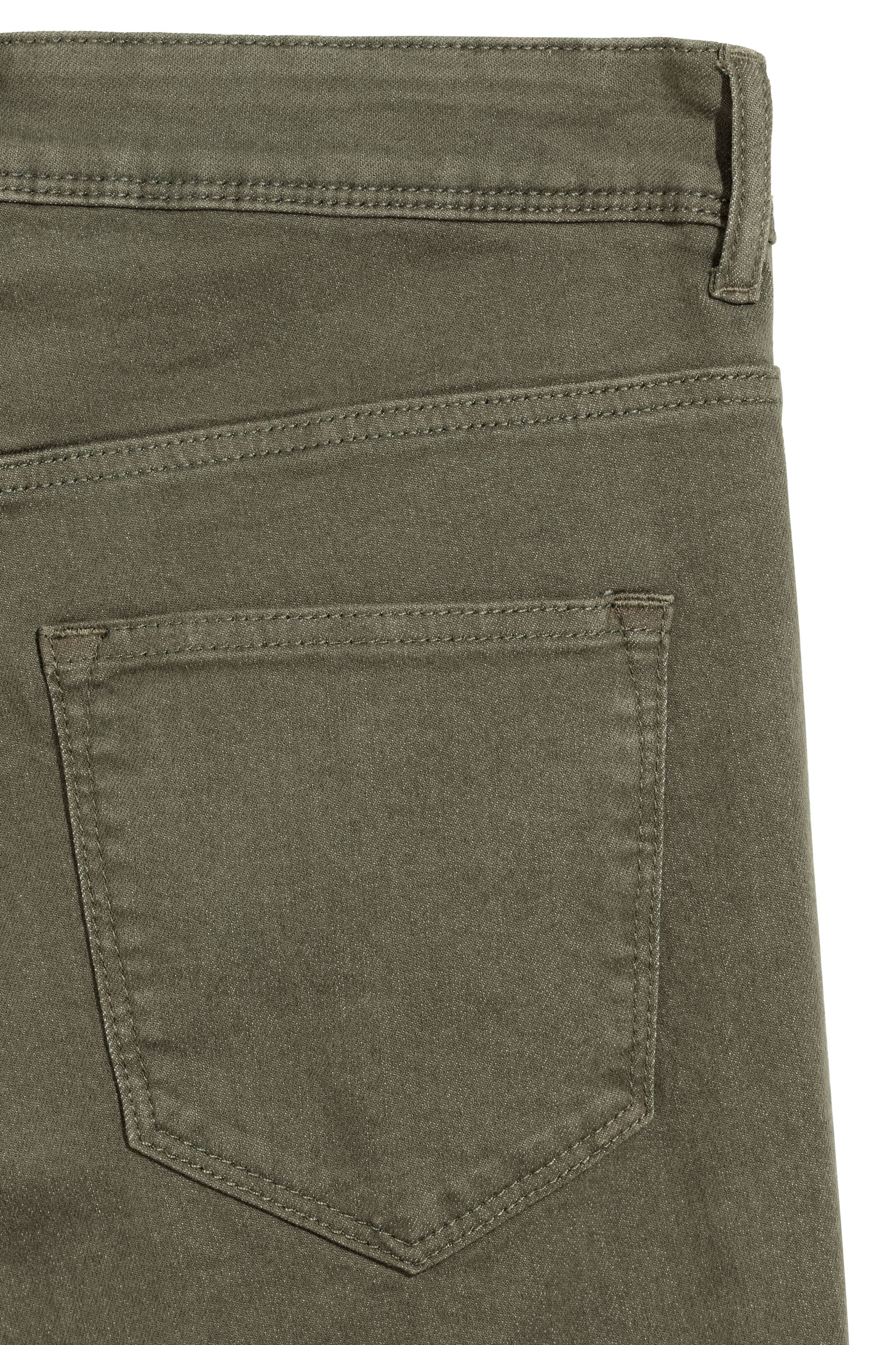 Super Skinny Regular Jeans - Regular waist - Long - Khaki green ...