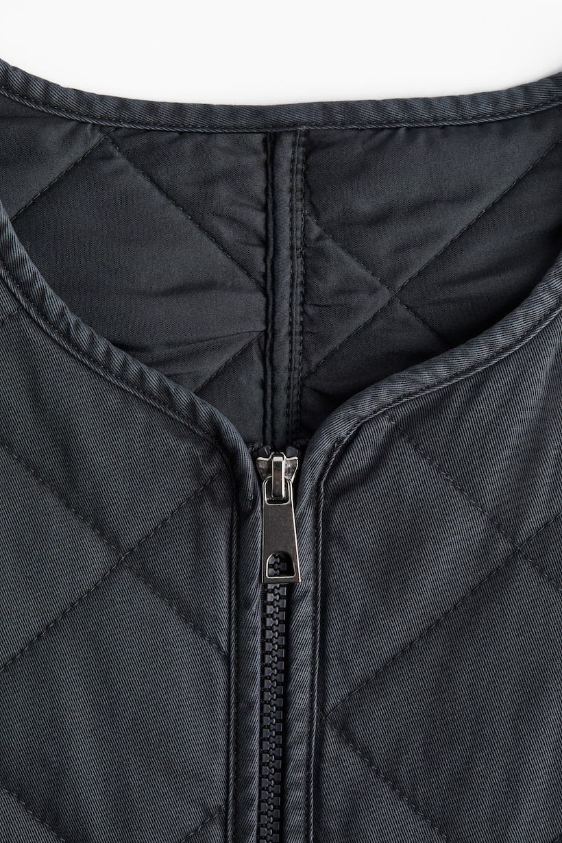 Quilted Cotton Jacket - Dark gray - Ladies | H&M US