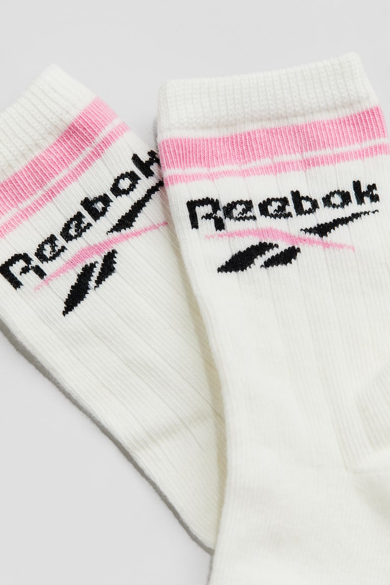 White/Reebok Motif-detail knee socks for kids | H&M GB