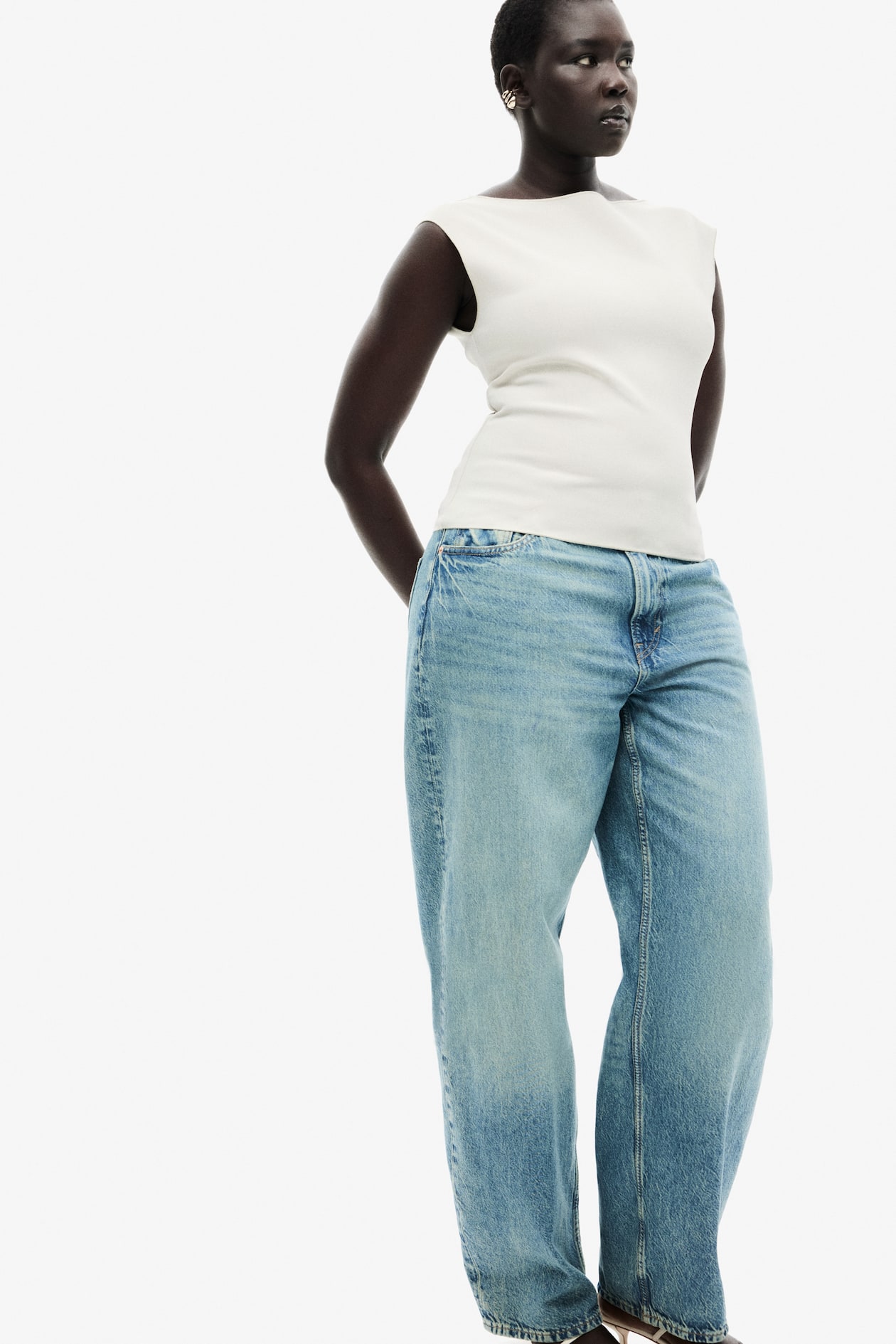 Women's Cream Boat-Neck Top | H&M CA