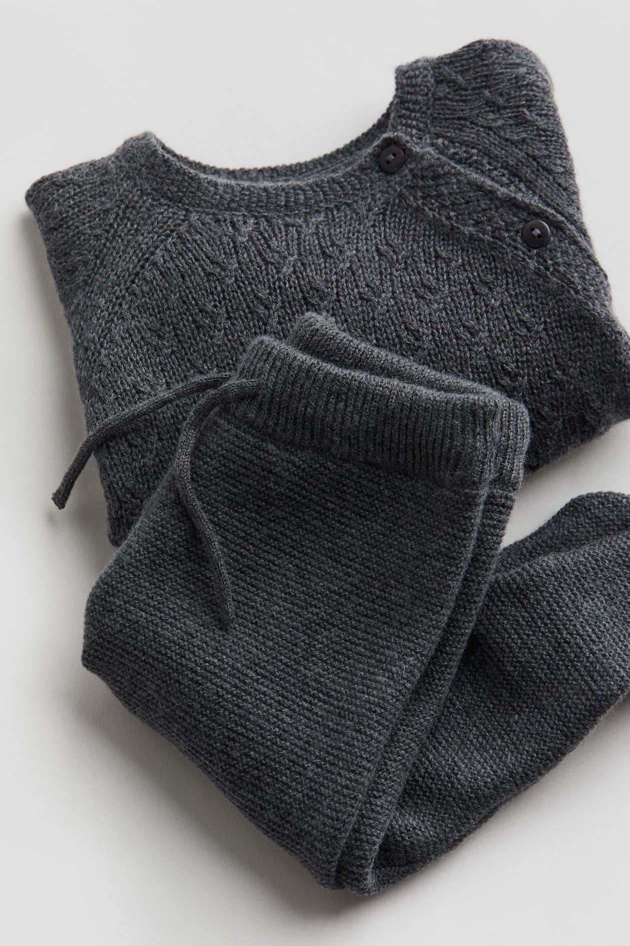 Dark gray 2-piece Cashmere-Blend Set for kids | H&M US