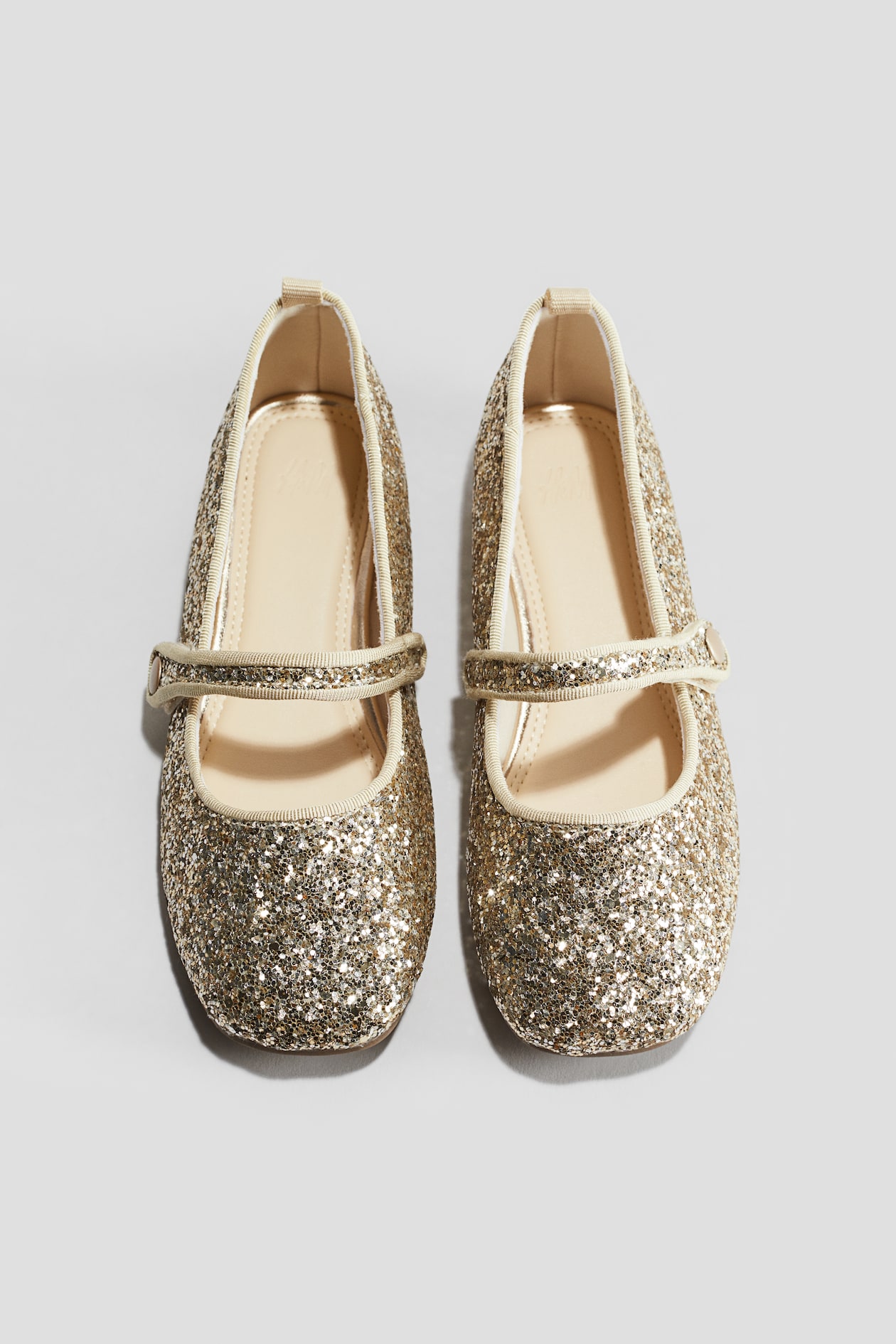 Gold-coloured Glittery ballet pumps for kids | H&M GB