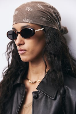 Patterned Scarf - Brown/paisley-patterned - Ladies | H&M US