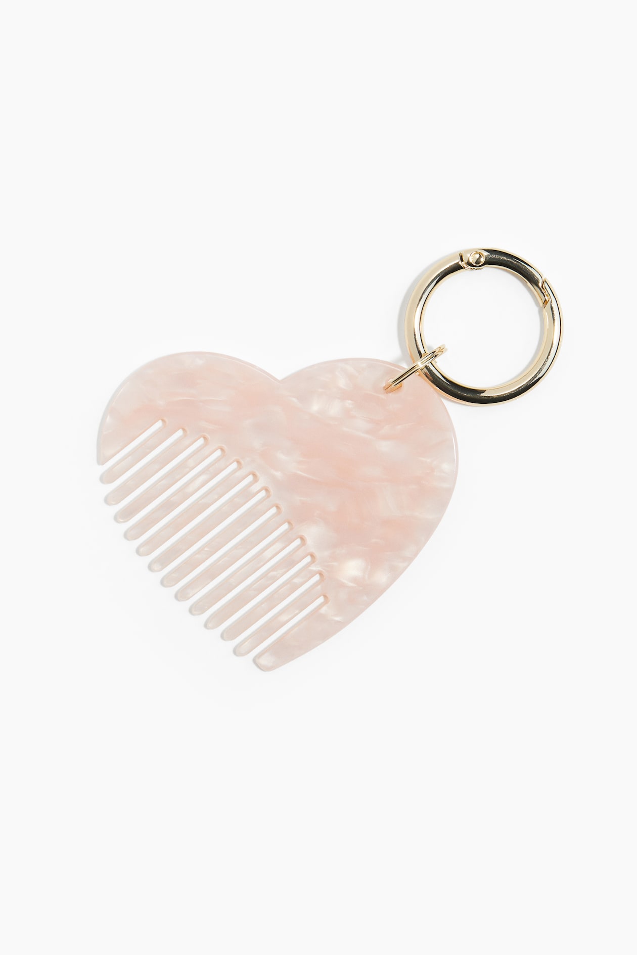 Heart-Shaped Comb Key Ring - Light pink - Ladies | H&M PH