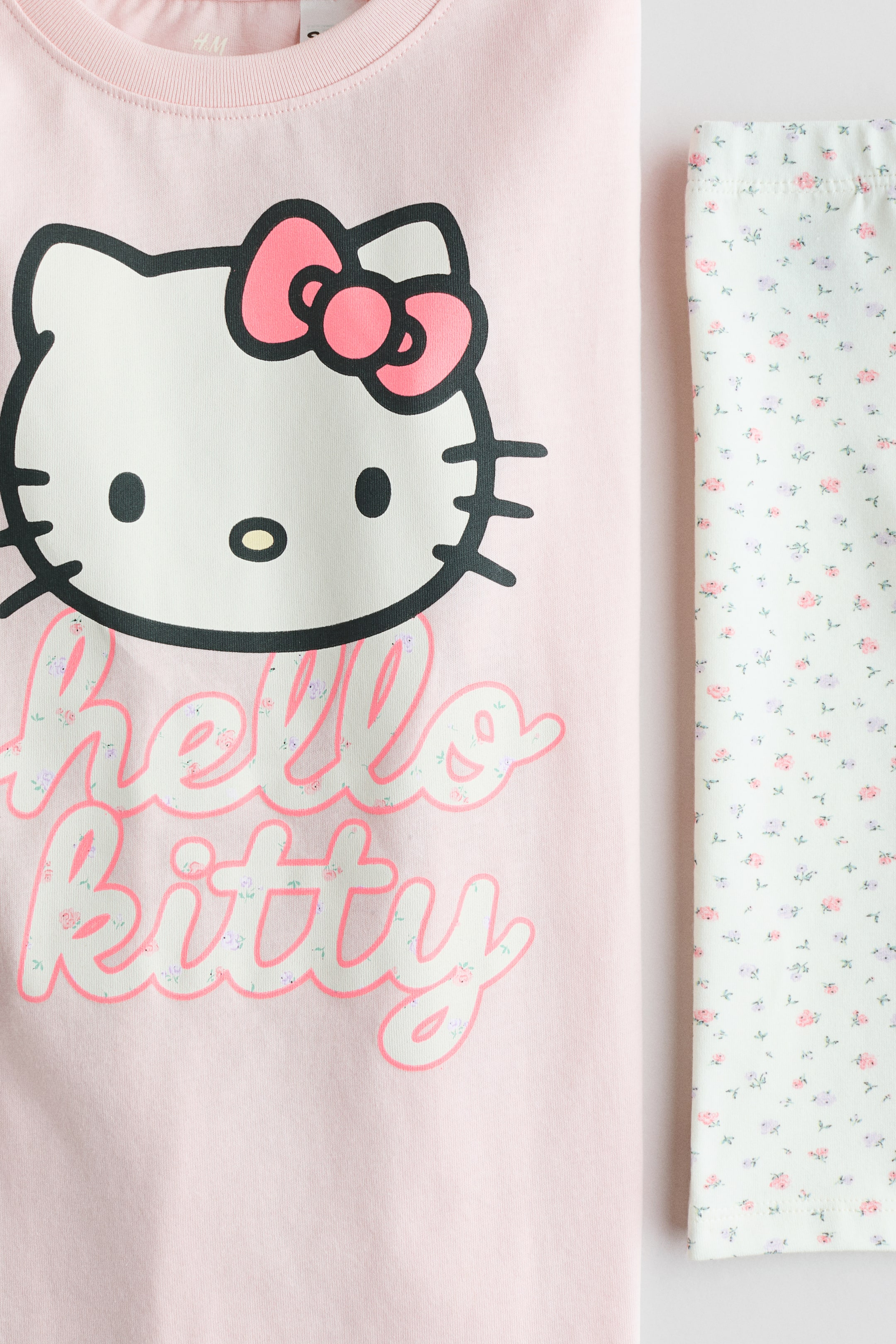 Light pink/Hello Kitty 2-piece printed cotton set for kids | H&M GB