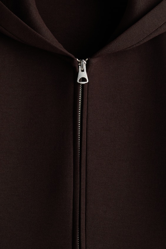 Sudadera con zíper Loose Fit en tela scuba - Café oscuro - Men | H&M MX