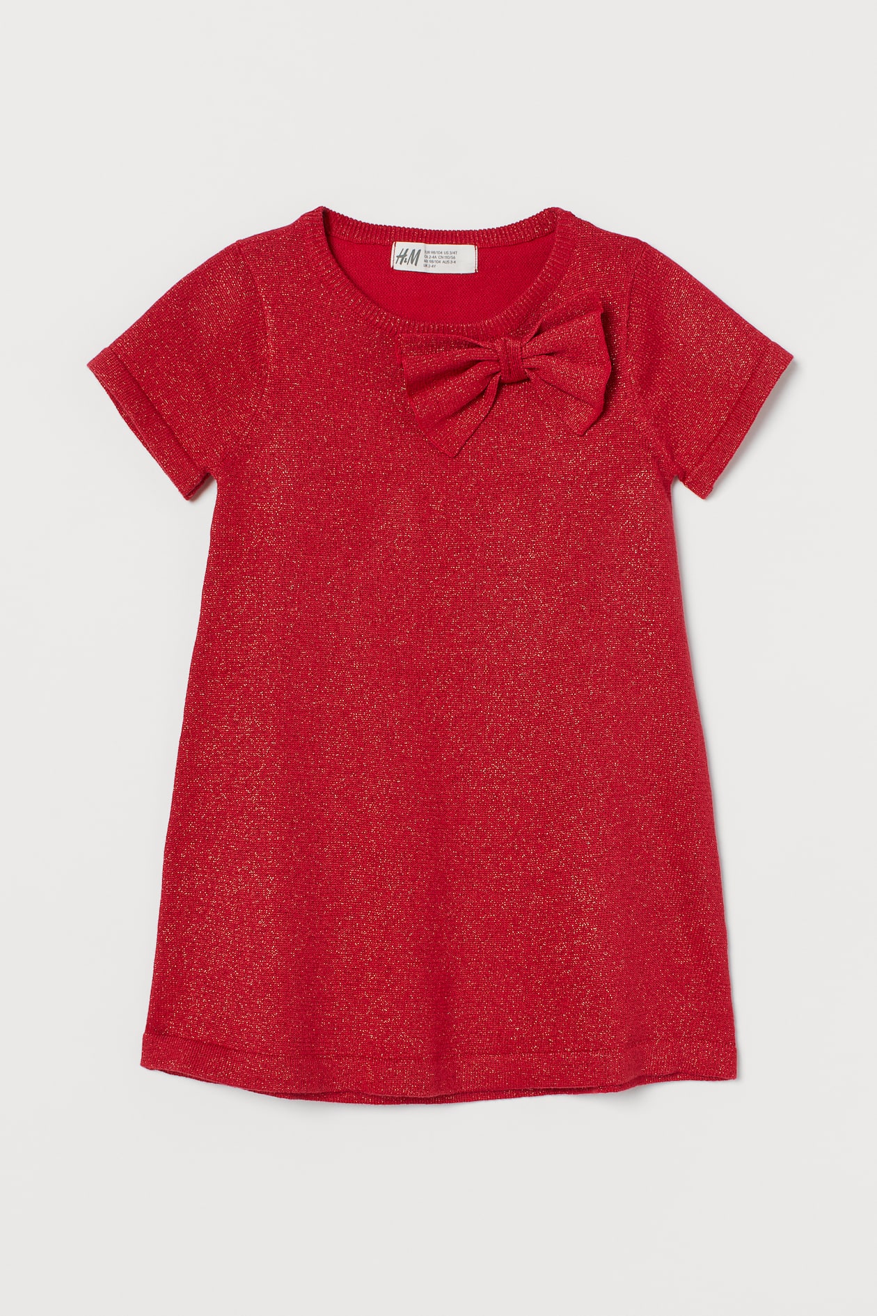 Glittrig klänning - Röd - BARN | H&M SE