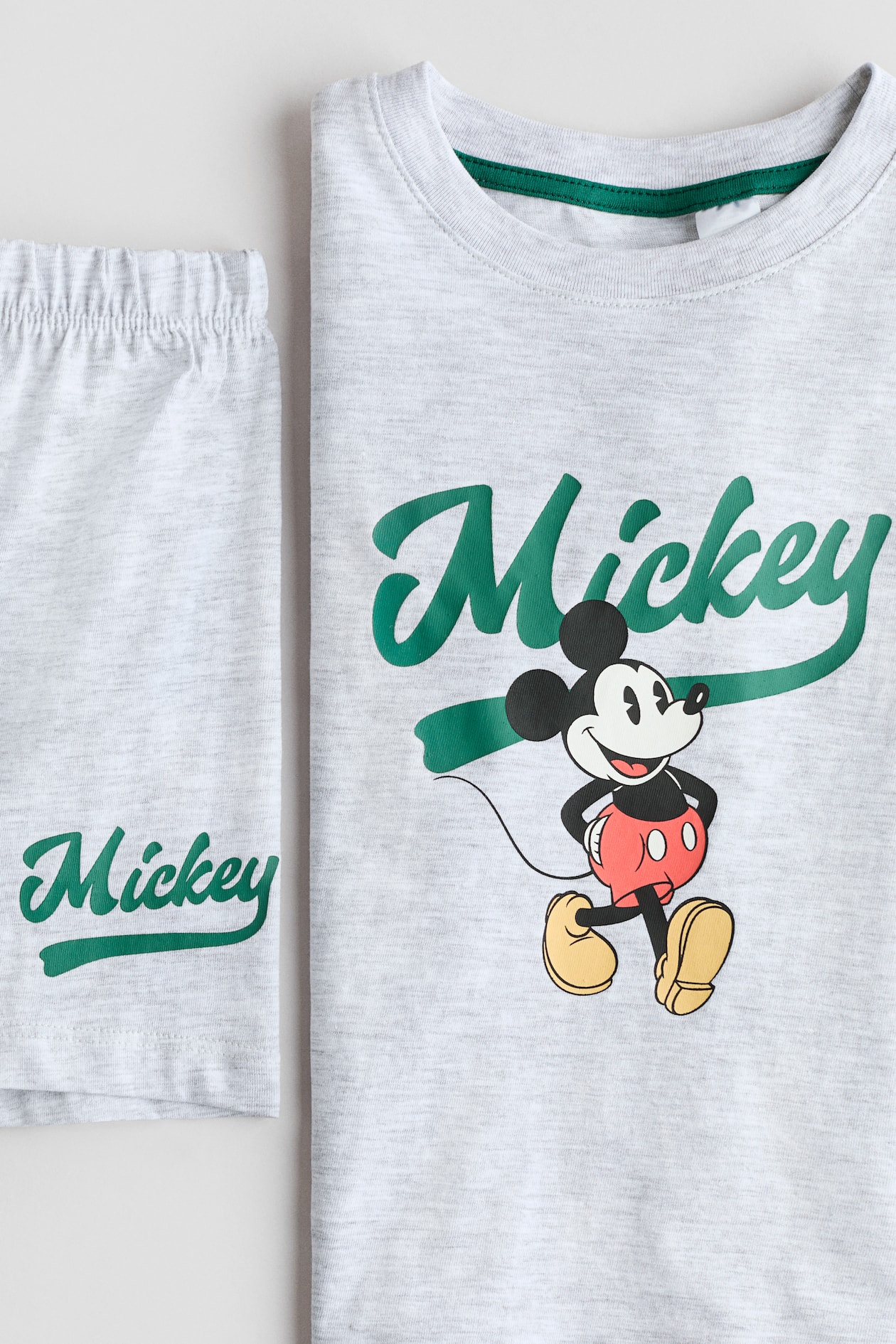 Pijama estampado de algodón - Gris jaspeado/Mickey Mouse - NIÑOS | H&M ES