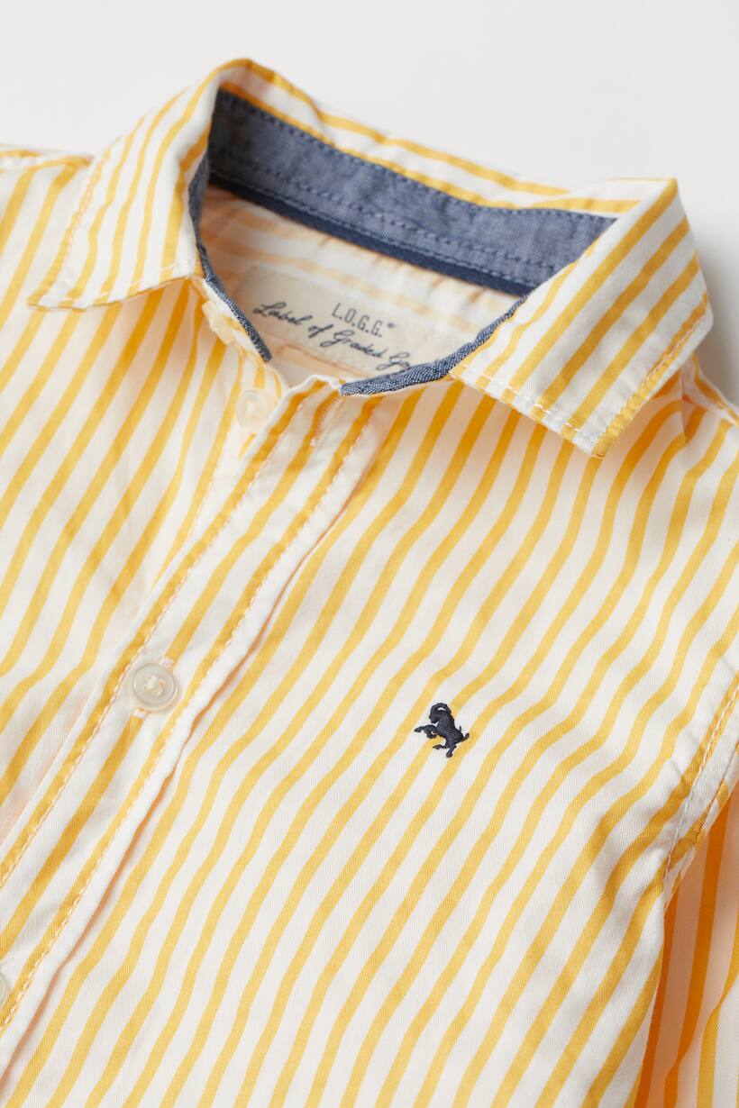 Cotton shirt - Yellow/Striped - Kids | H&M GB