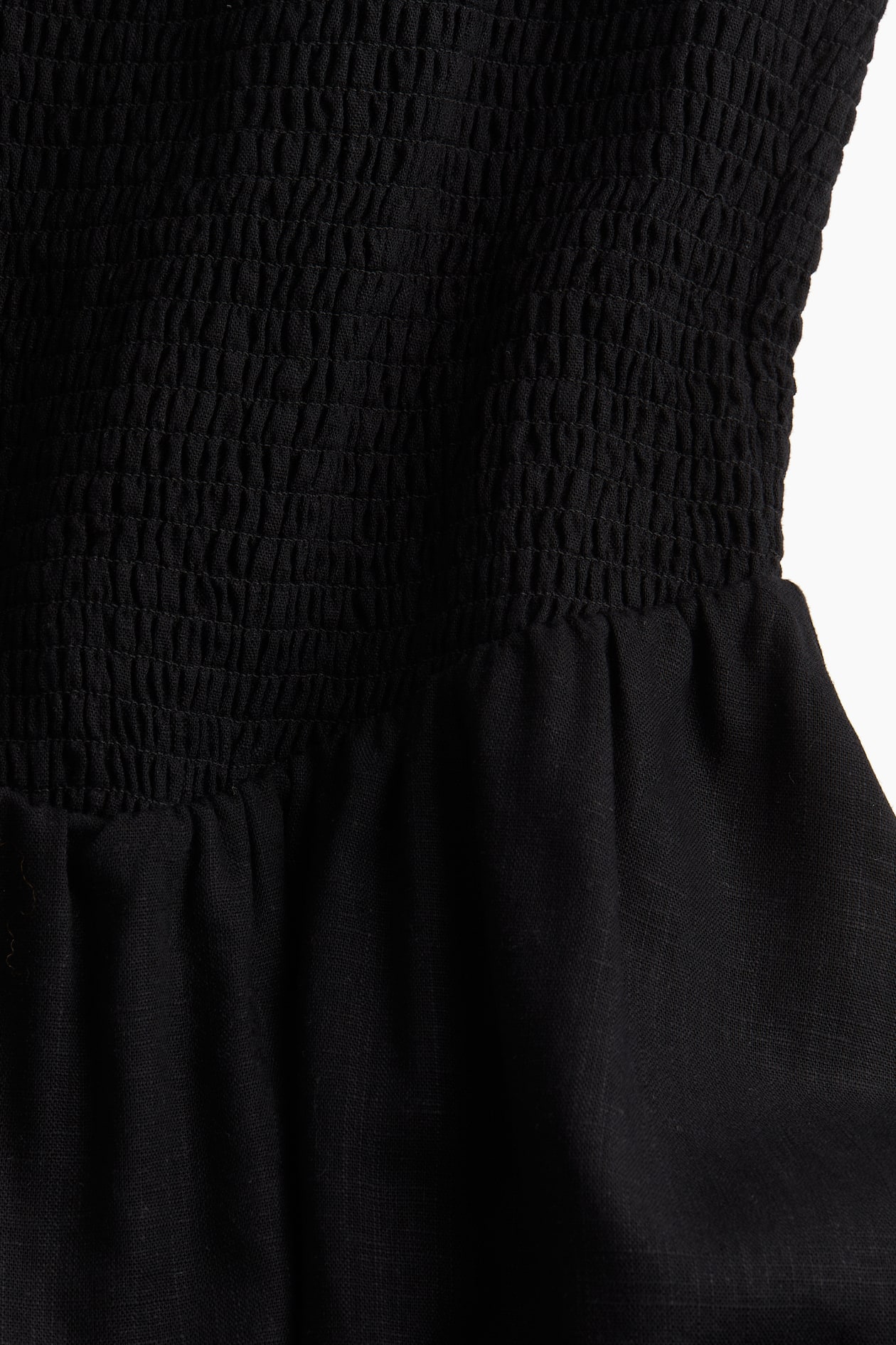 Tiered-skirt smocked dress - Black - Ladies | H&M PH