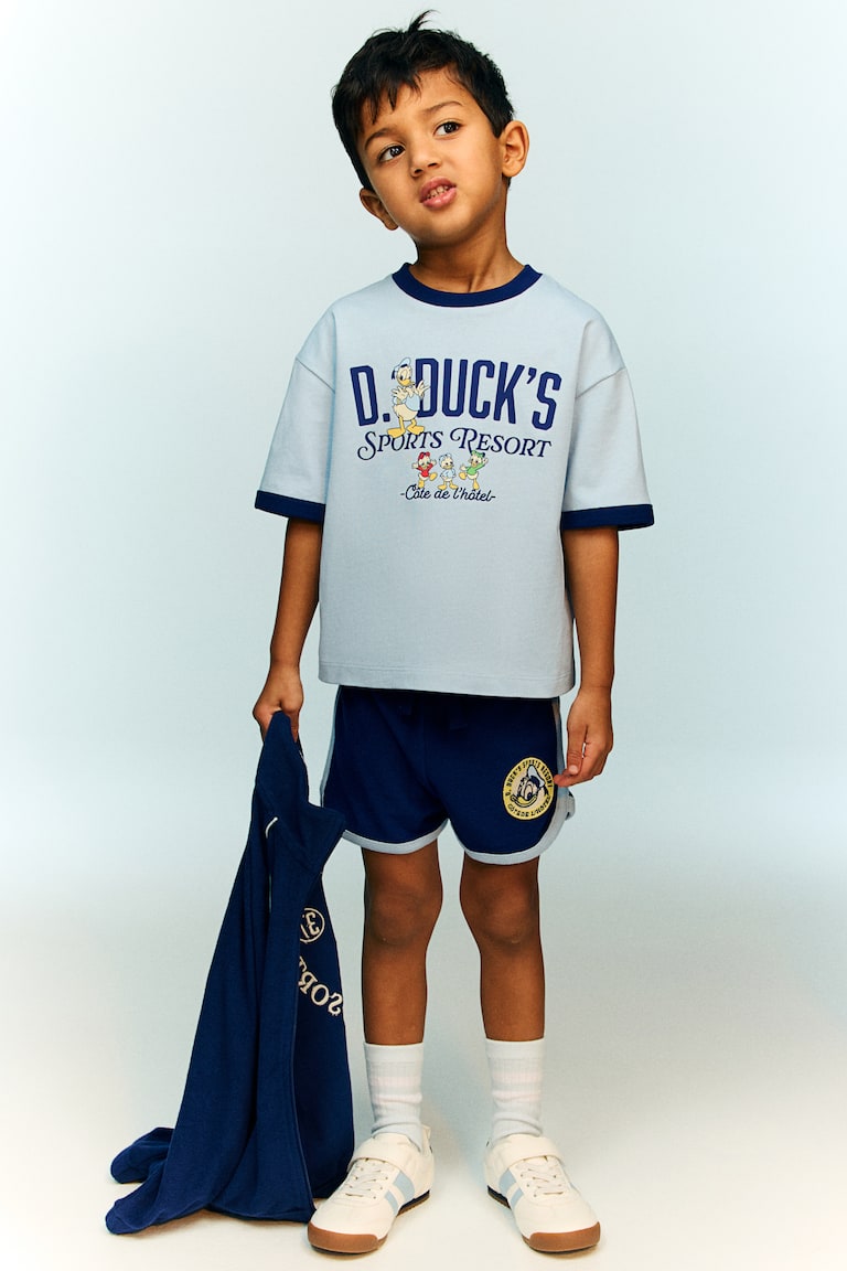 2-Piece T-Shirt and Shorts Set - Light blue/Donald Duck - Kids | H&M US