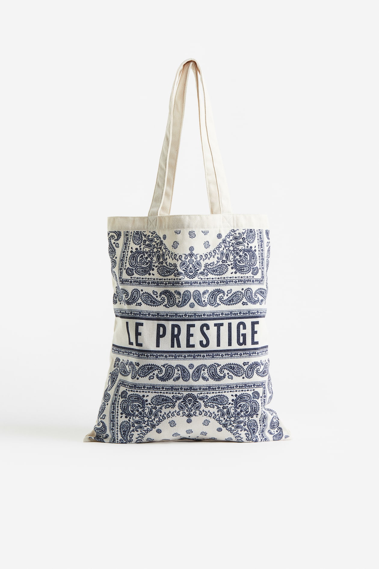 Women's Cream/paisley-patterned Printed Canvas Tote Bag | H&M US