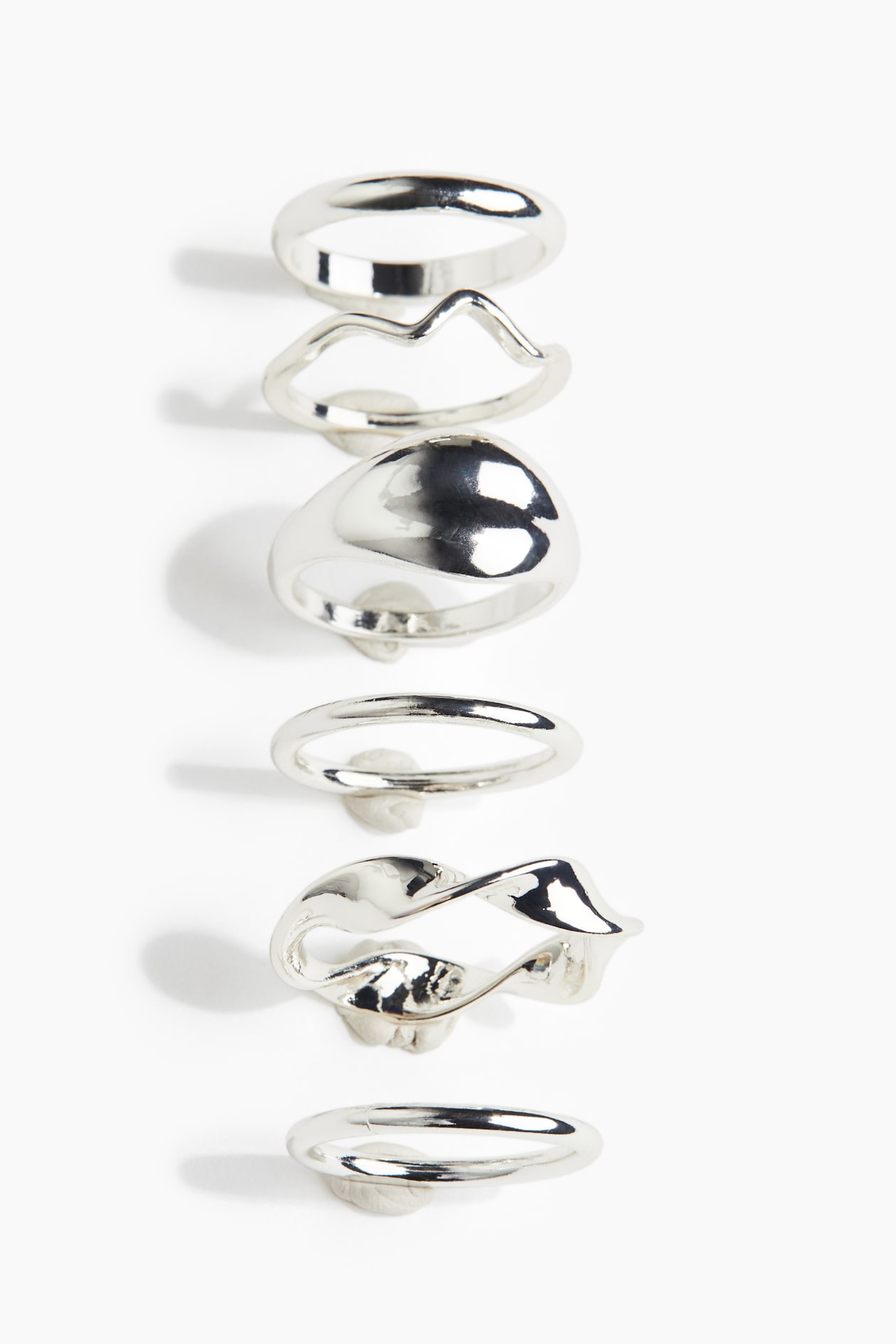 6-pack Rings - Silver-colored - Ladies | H&M US