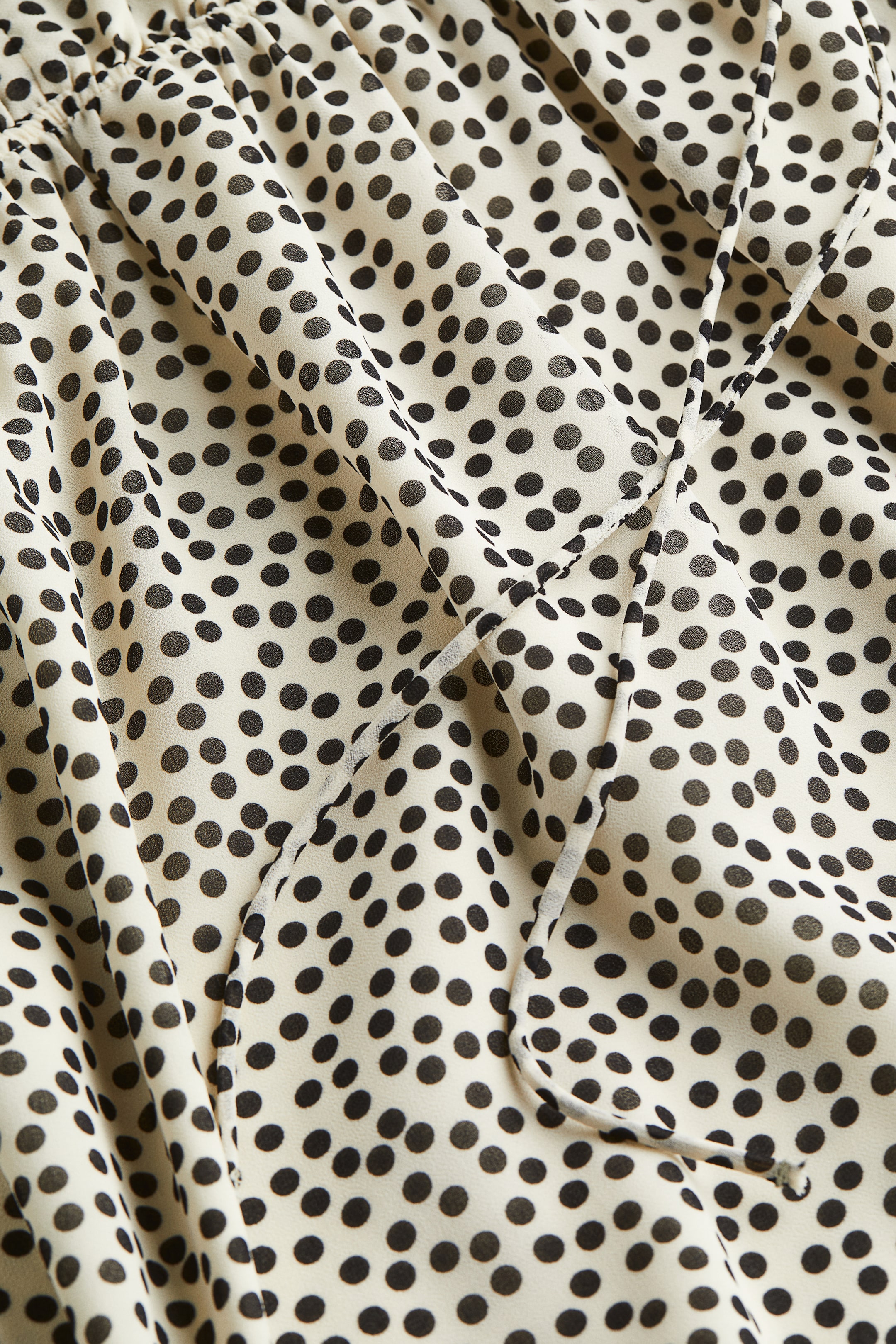 Drawstring-detail Dress - Cream/dotted - Ladies | H&M CA