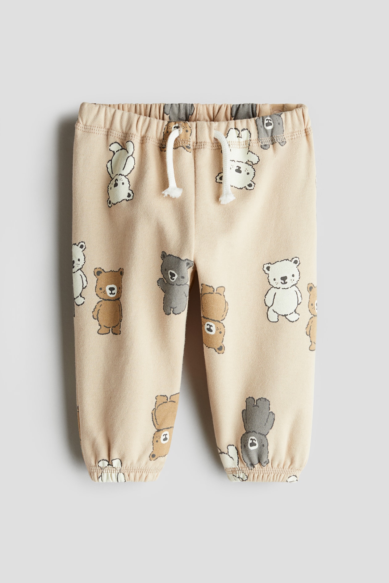 Beige/teddy bears Cotton Joggers for kids | H&M US