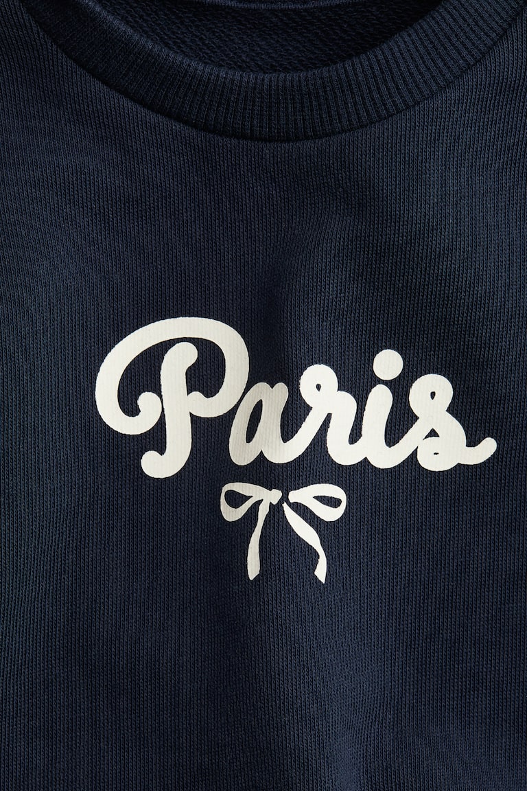 Navy blue/Paris Sweatshirt Dress with Tulle Skirt for kids - Knee ...
