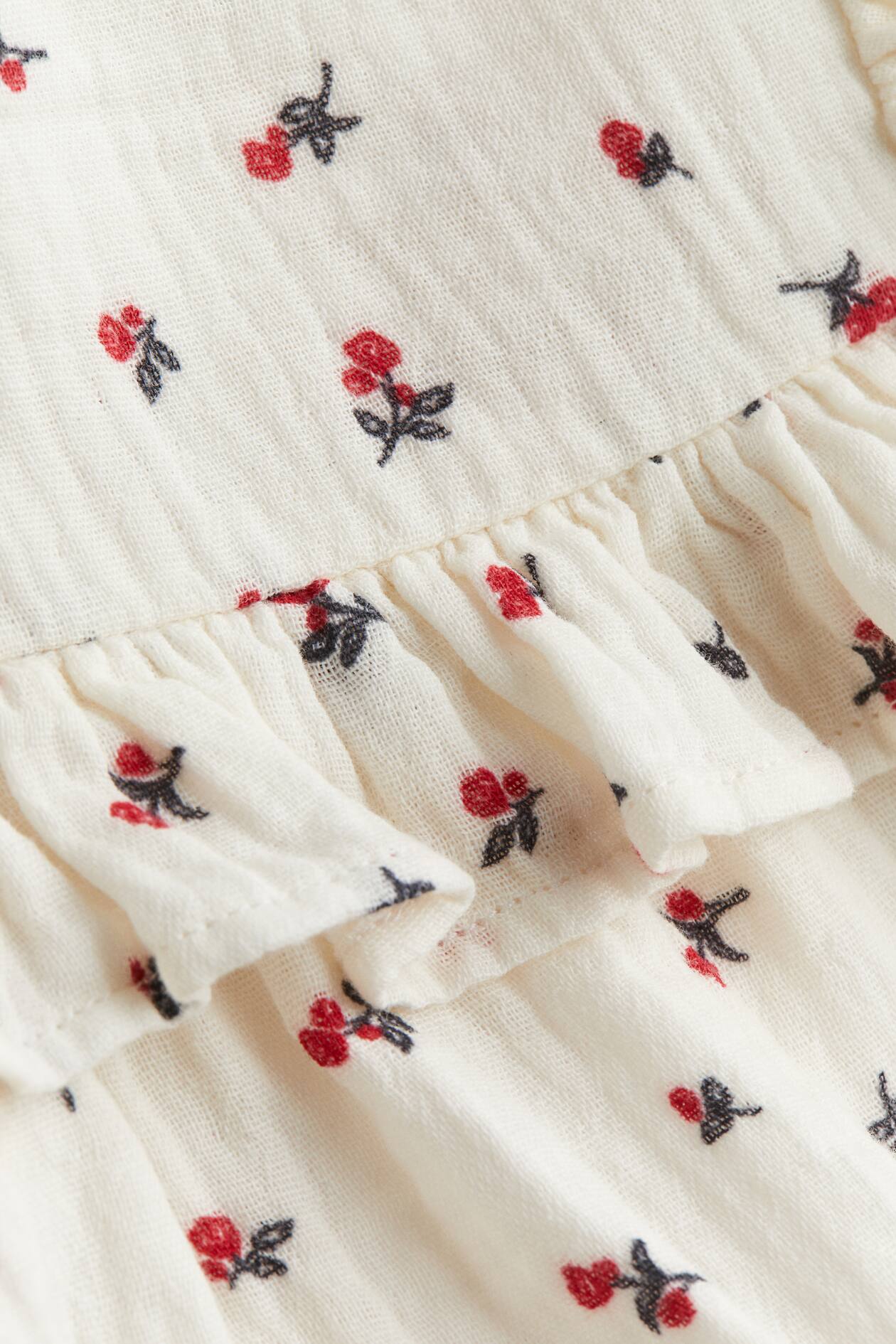 Patterned muslin dress - White/Floral - Kids | H&M GB