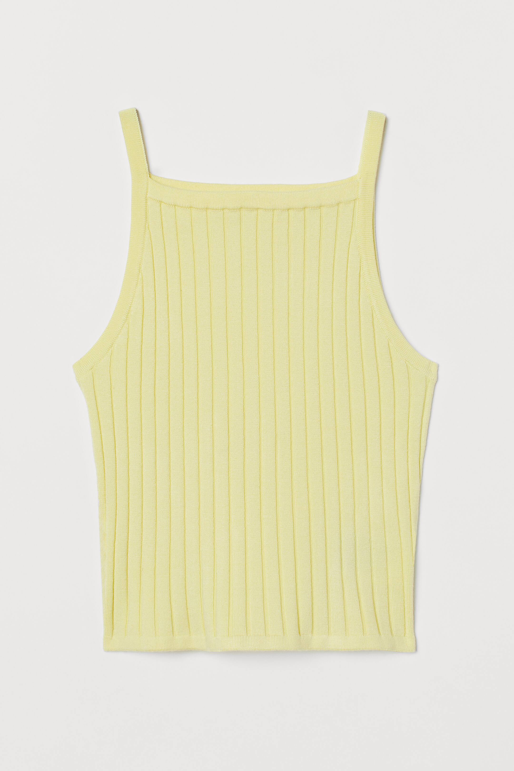 Rib-knit top - Light yellow - Kids | H&M HK