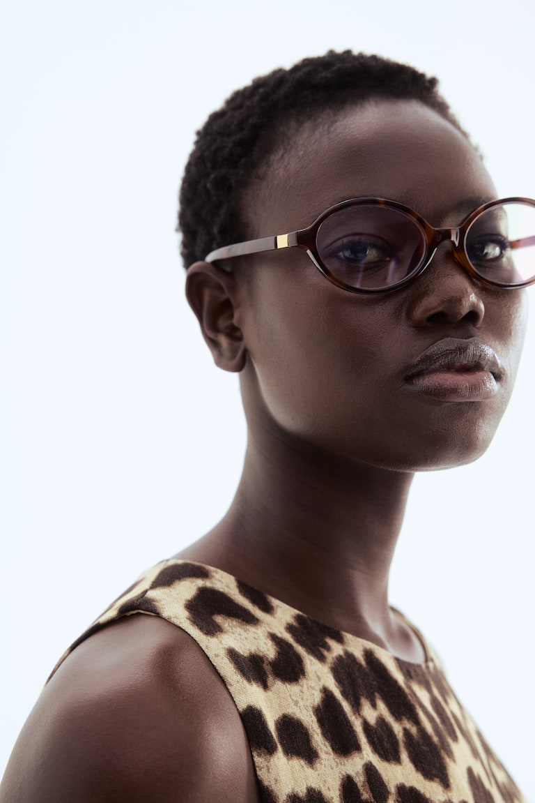 Women's Brown/tortoiseshell-patterned Blue Light Eyeglasses | H&M US
