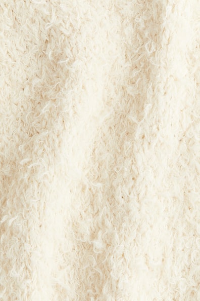 Women's Cream Fuzzy Knit Top | H&M CA