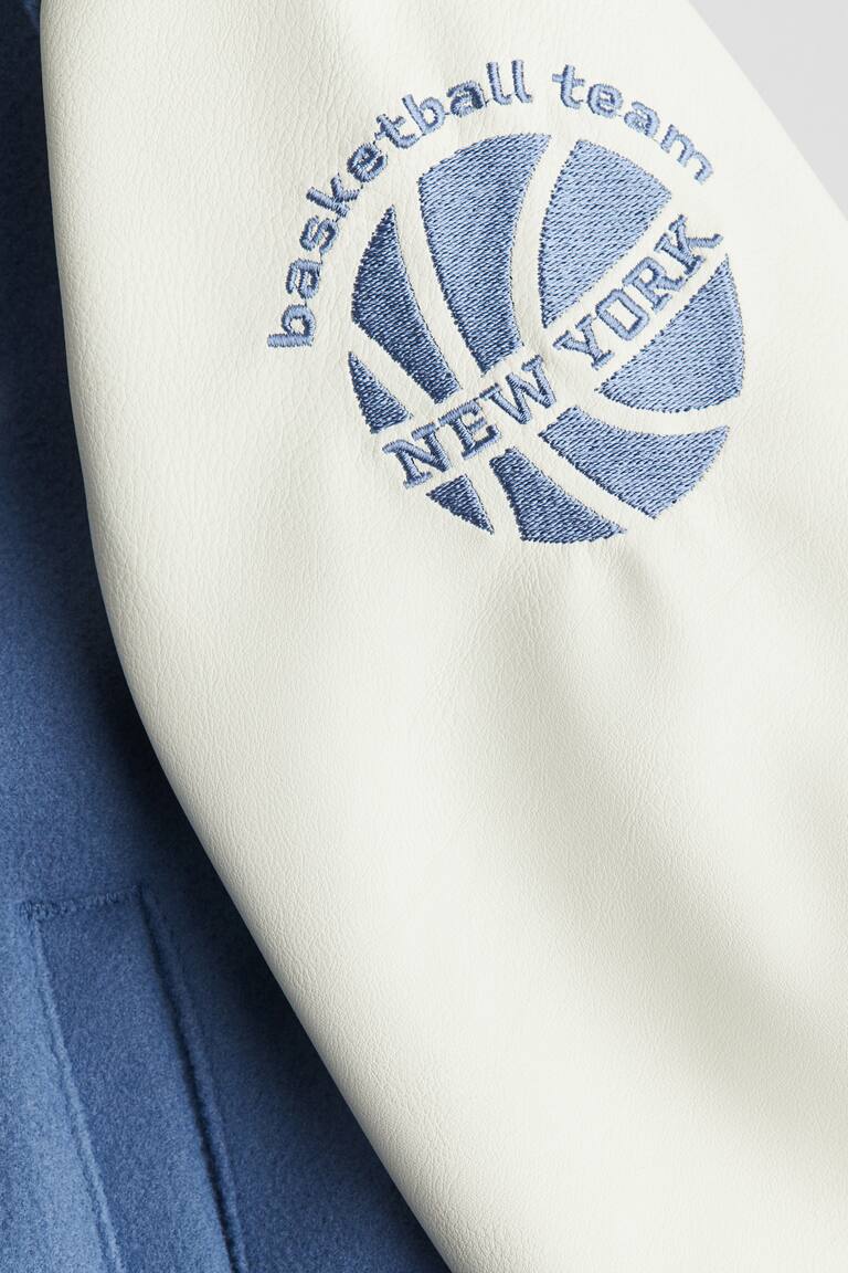 Blue/N.Y.C. Club Padded Baseball Jacket for kids | H&M US