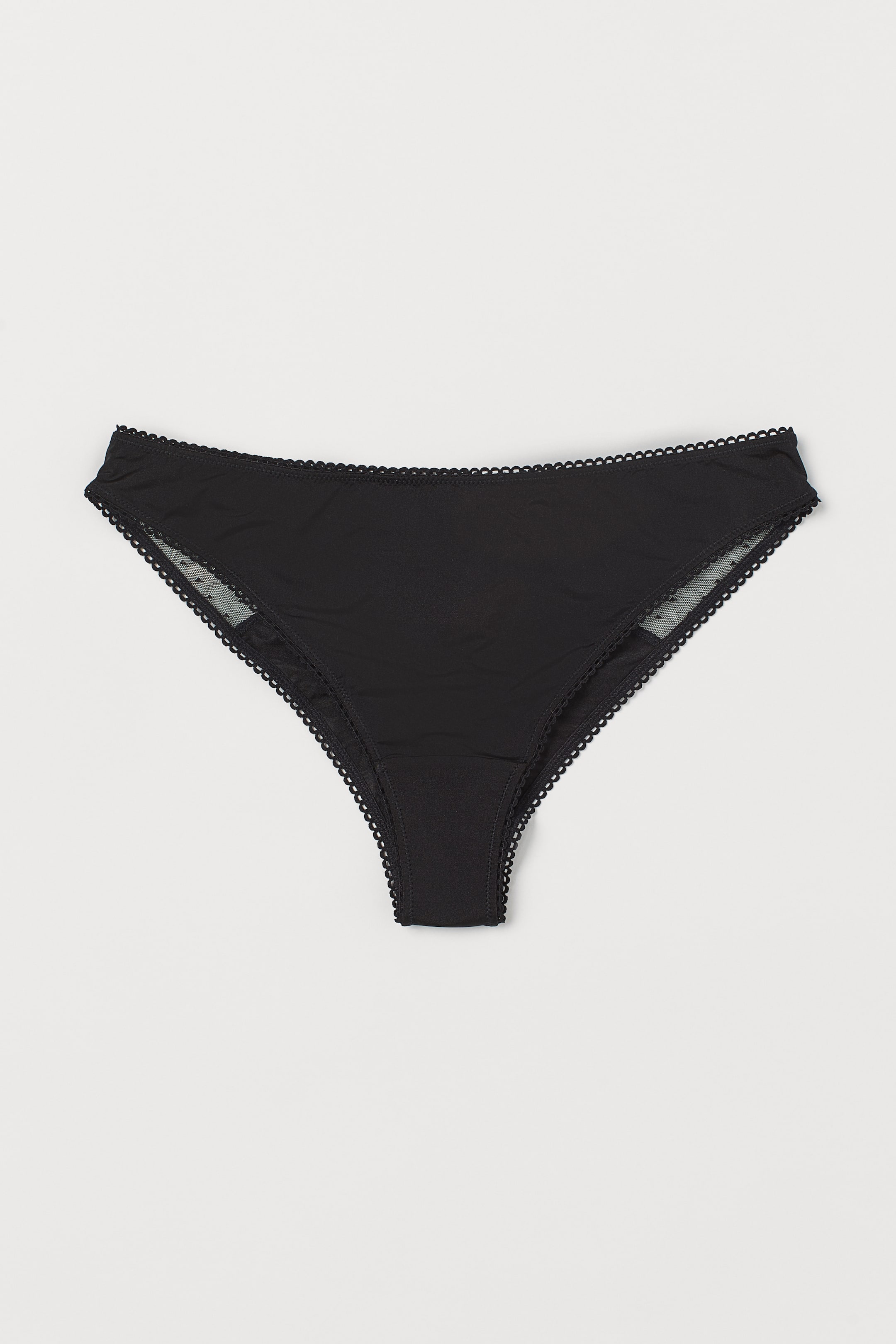Microfiber Brazilian Briefs - Regular waist - Black - Ladies | H&M US