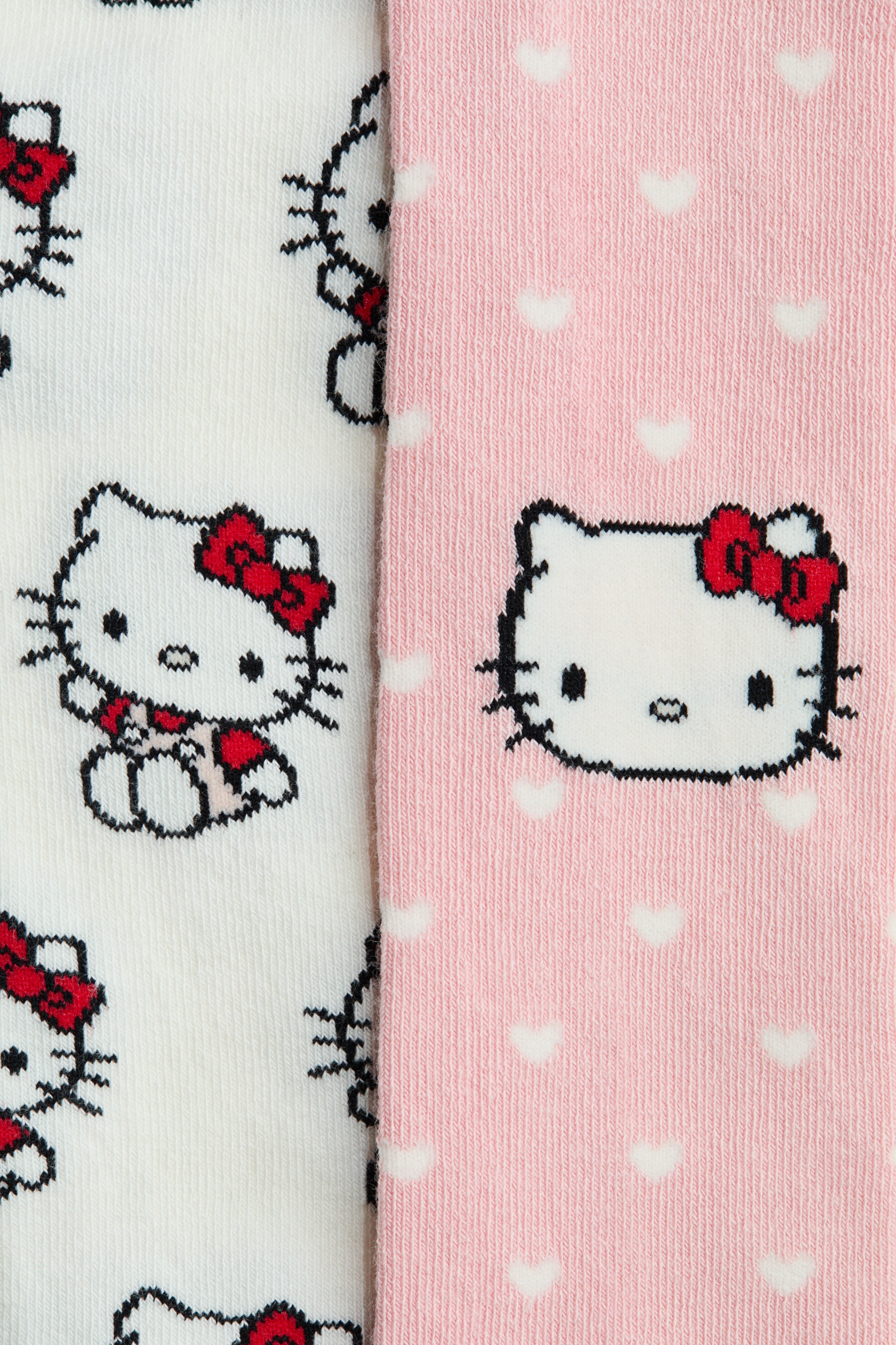 Punčocháče z žakárového úpletu 2 páry - Světle růžová/Hello Kitty ...