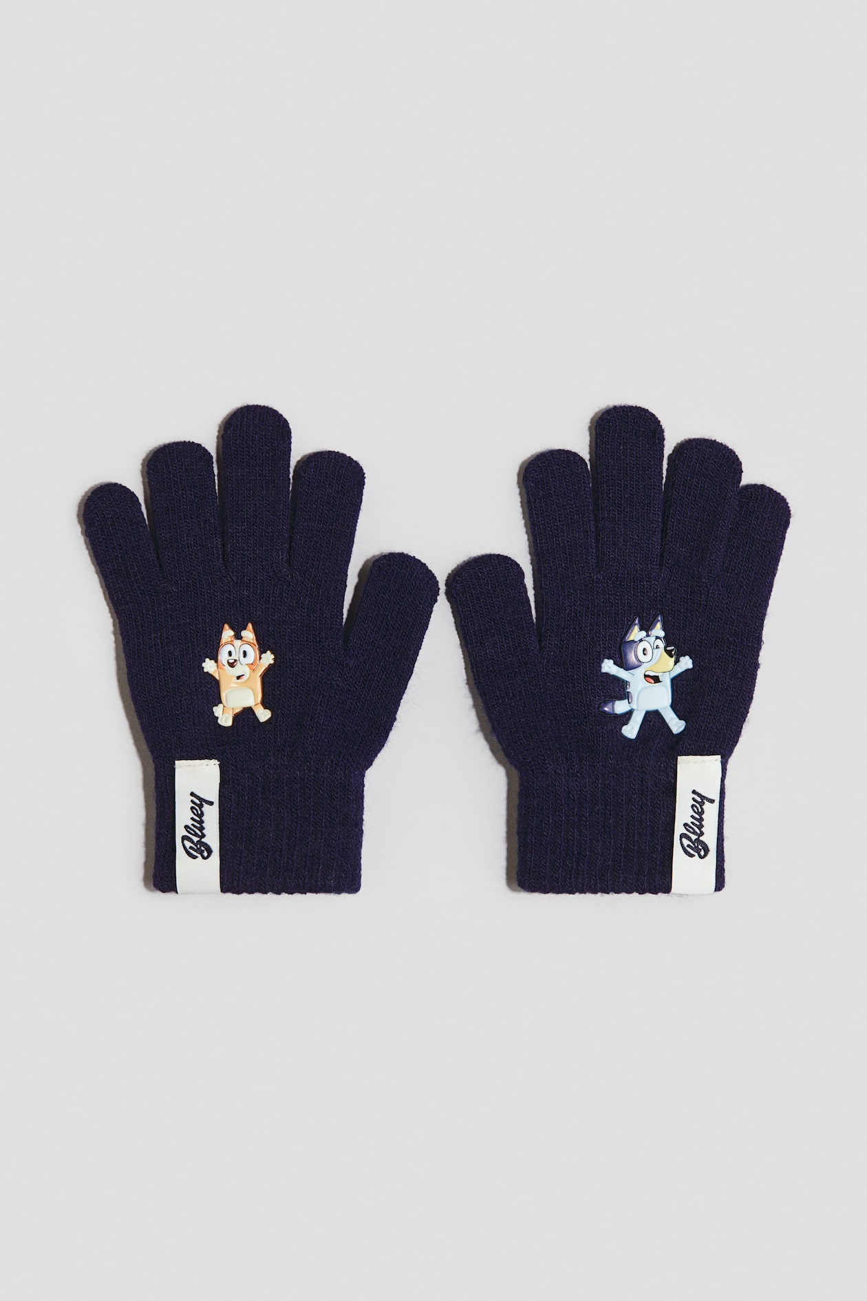 Appliquéd Gloves - Navy blue/Bluey - Kids | H&M US