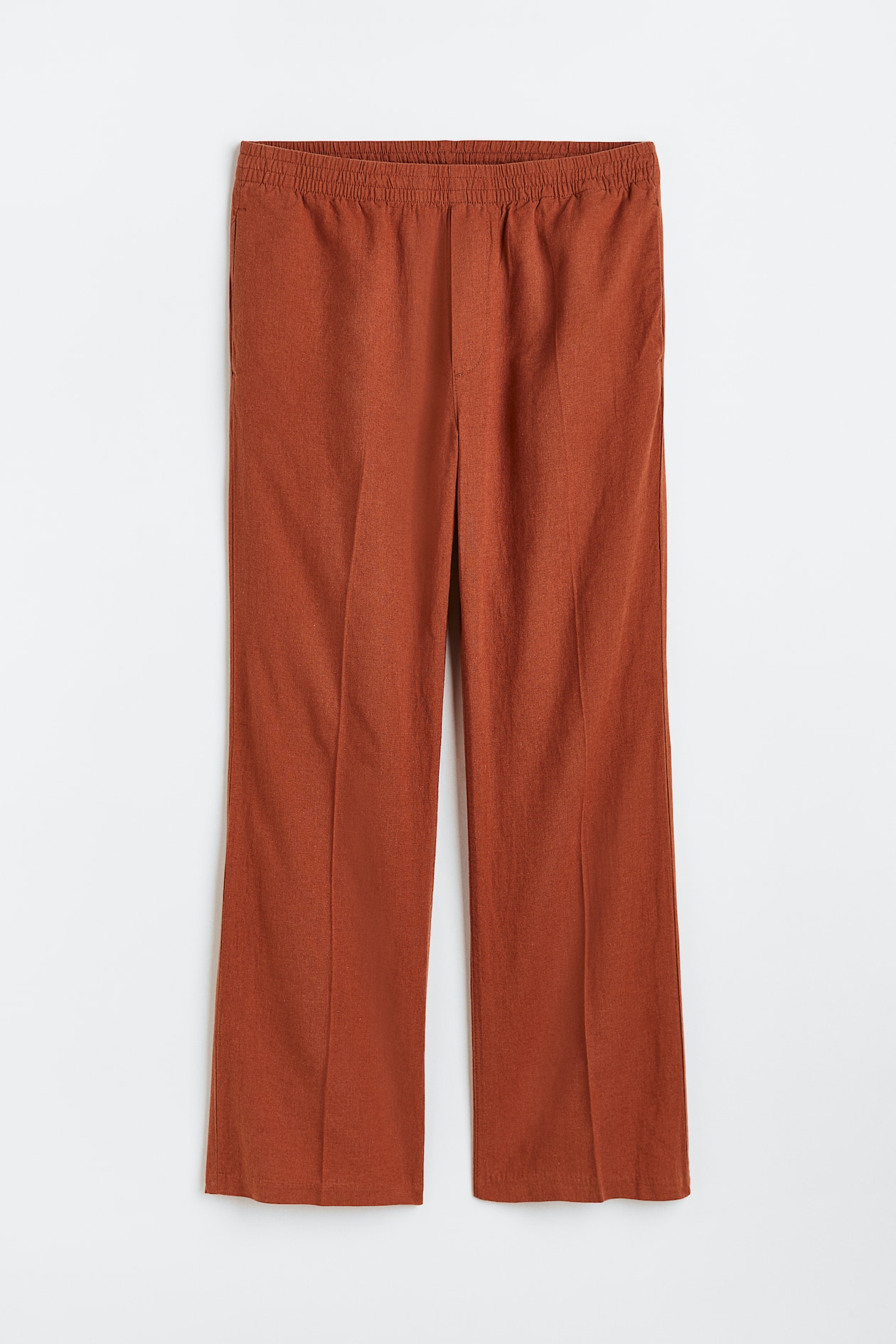 Loose Fit Linen-blend Pants - Rust brown - Men | H&M PH