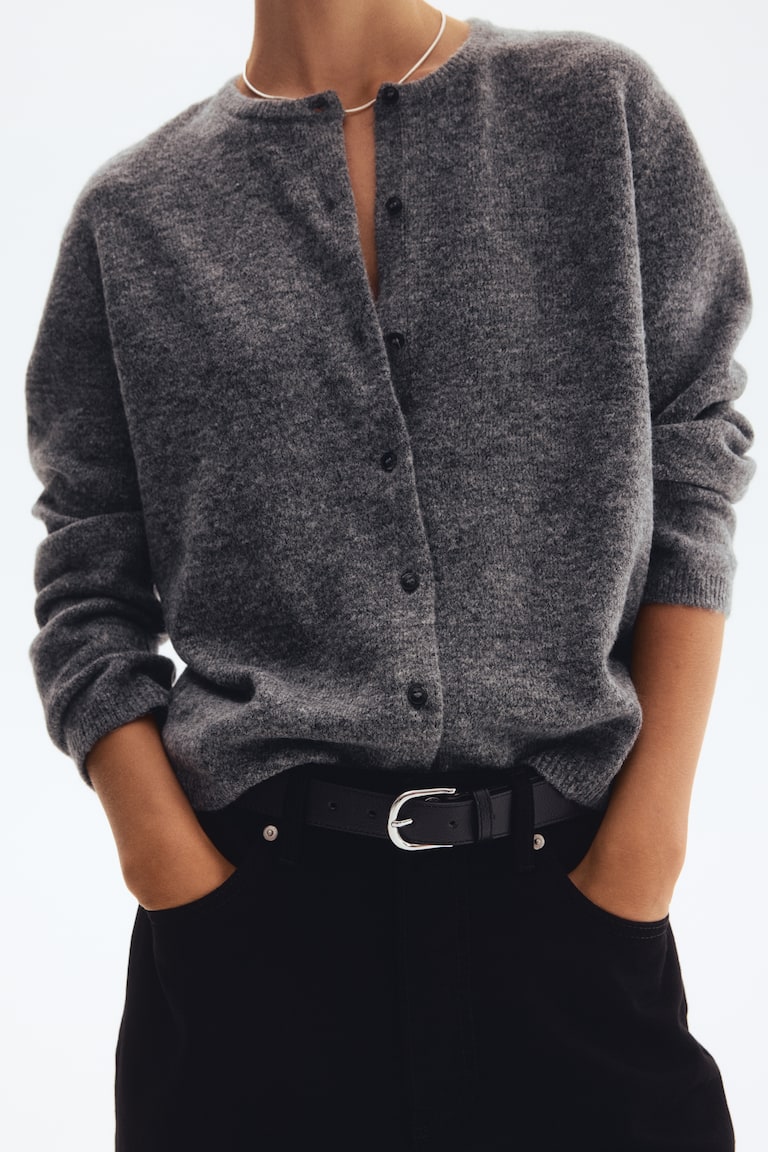 Loose-Fit Cardigan - Gray melange - Ladies | H&M US