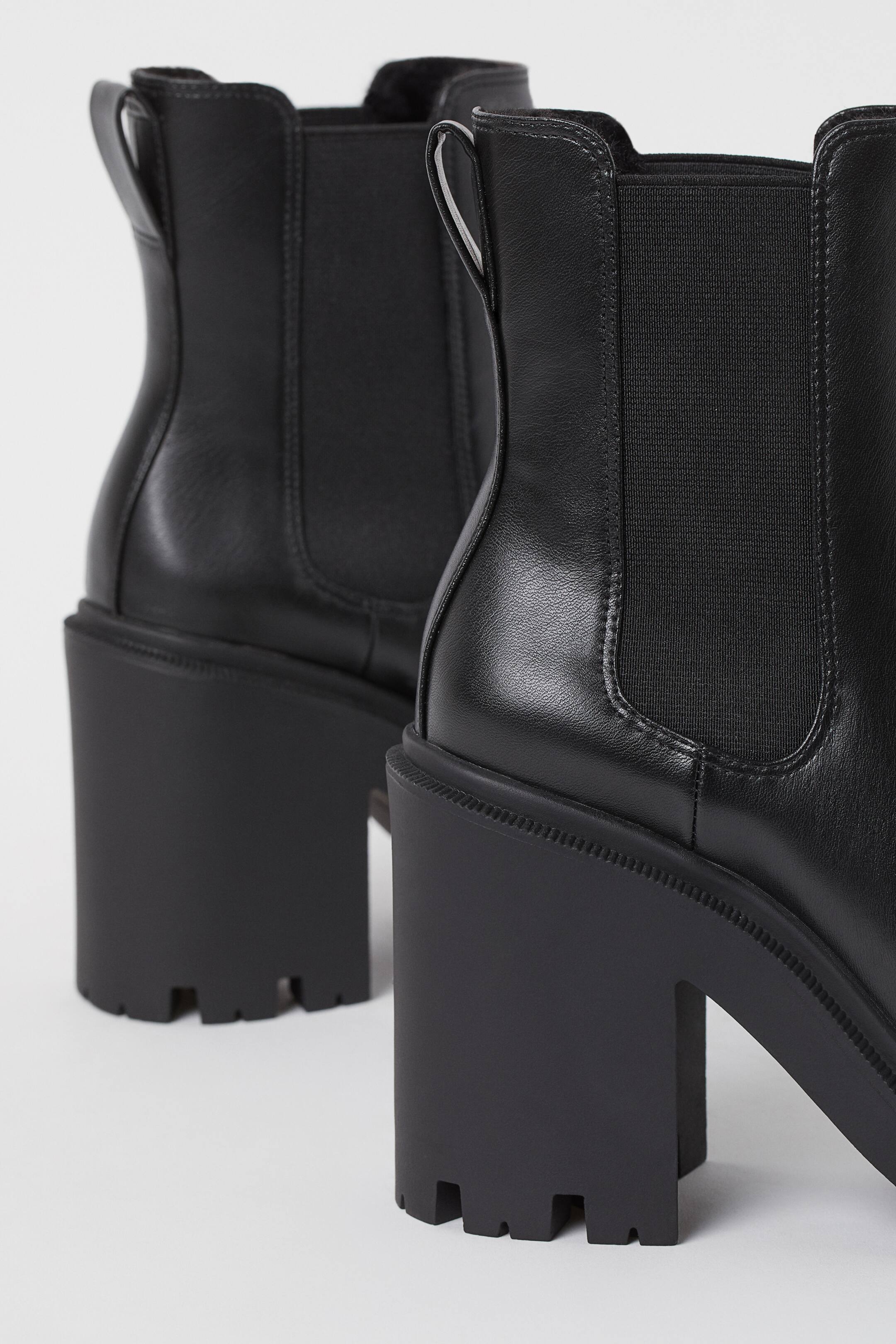 Varmfodrade boots - Hög klack - Svart - DAM | H&M SE