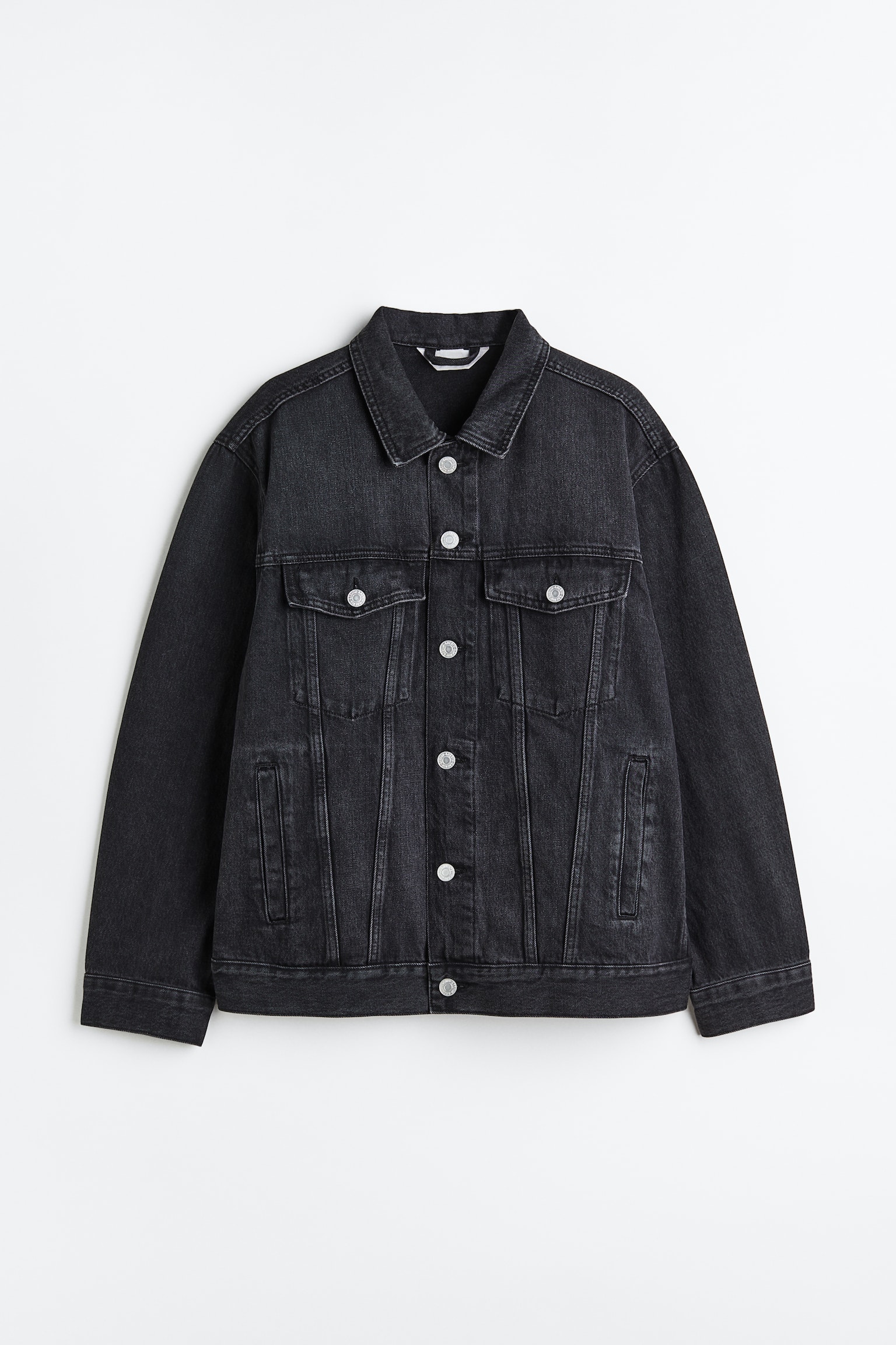 Relaxed Fit Denim jacket - Denim black - Men | H&M HK