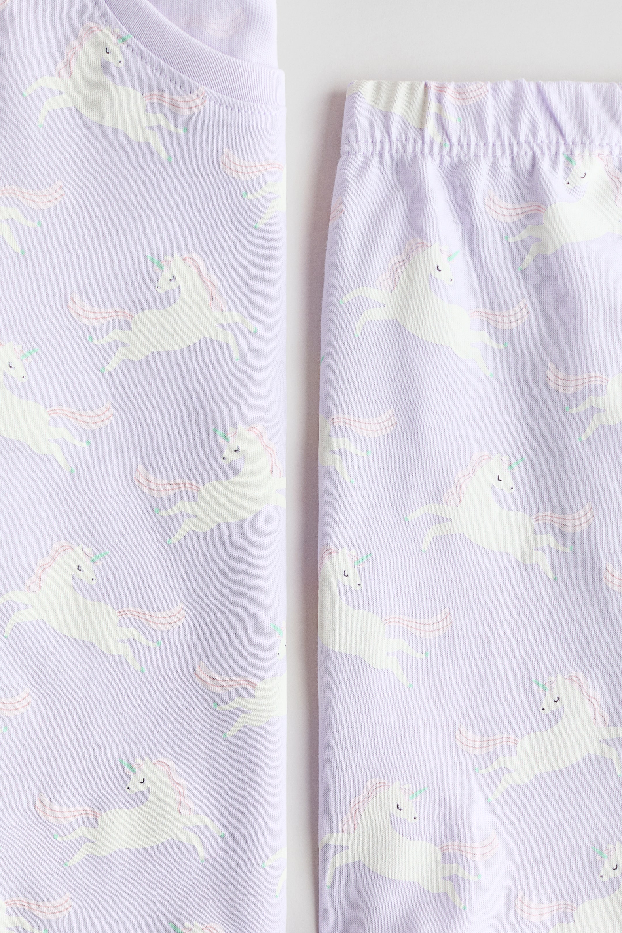 Light purple/Unicorns Cotton pyjamas for kids | H&M MY